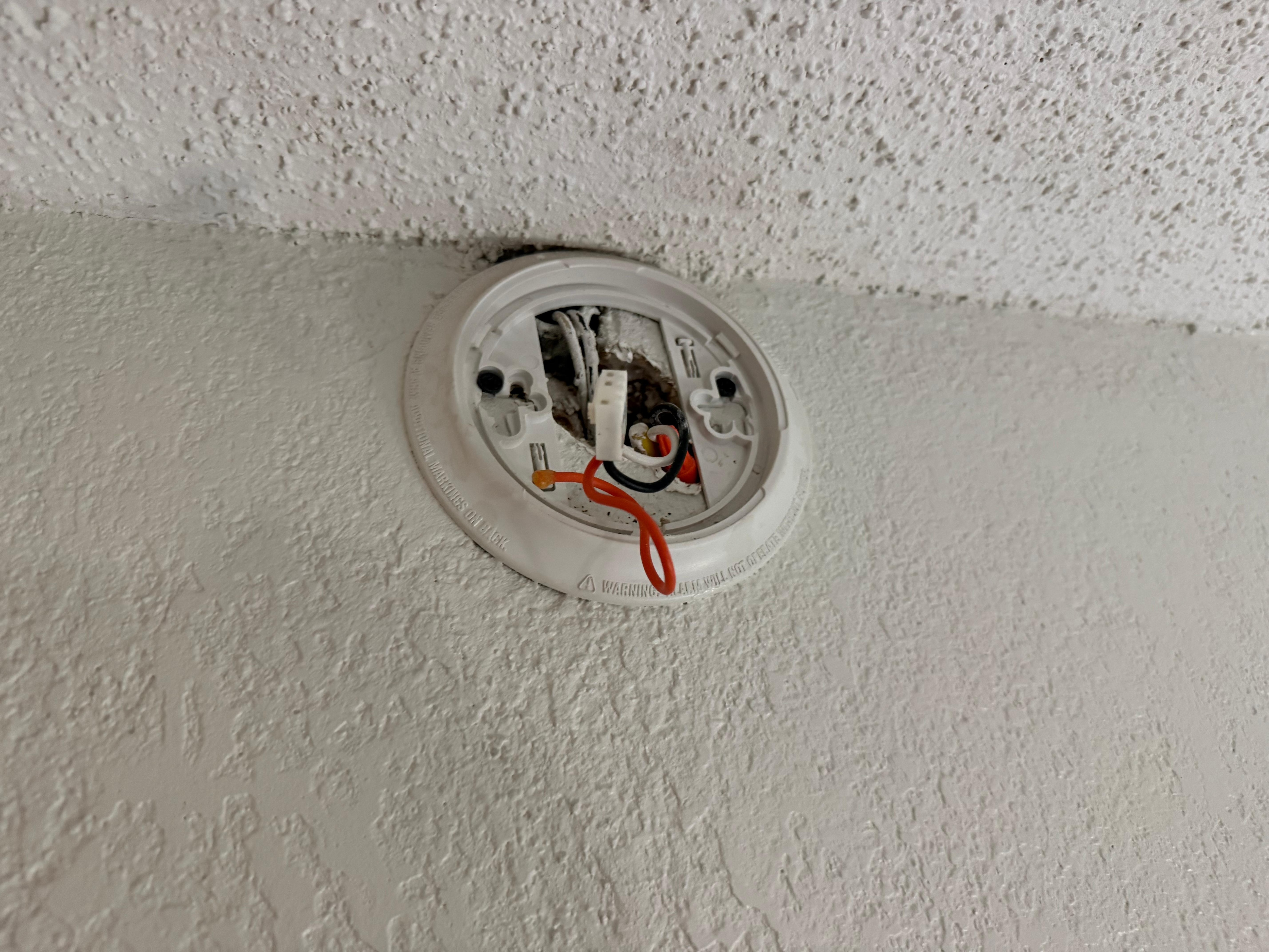 Smoke detector removed. 