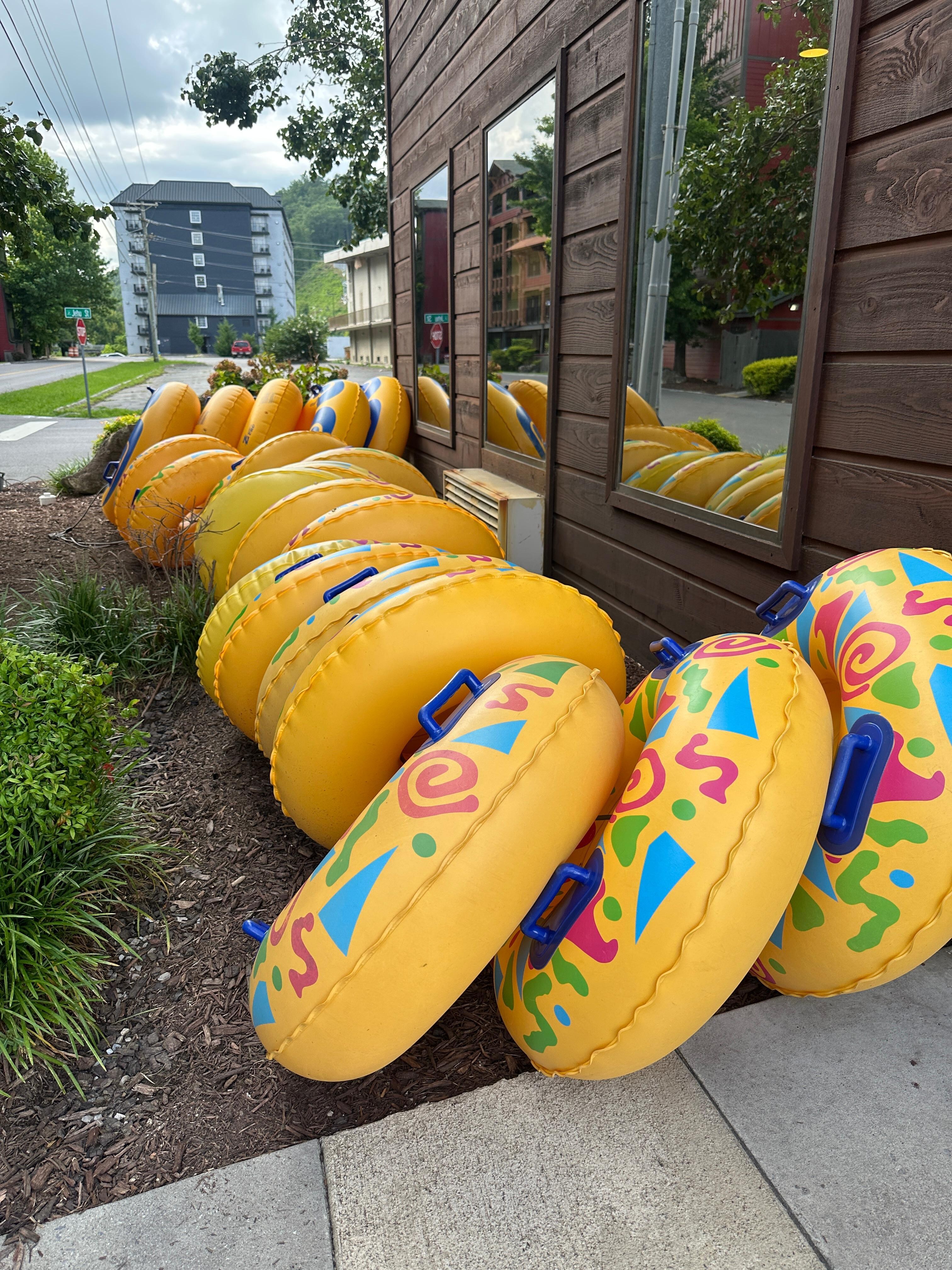 Tubes outside the Lobby of hotel for guests use