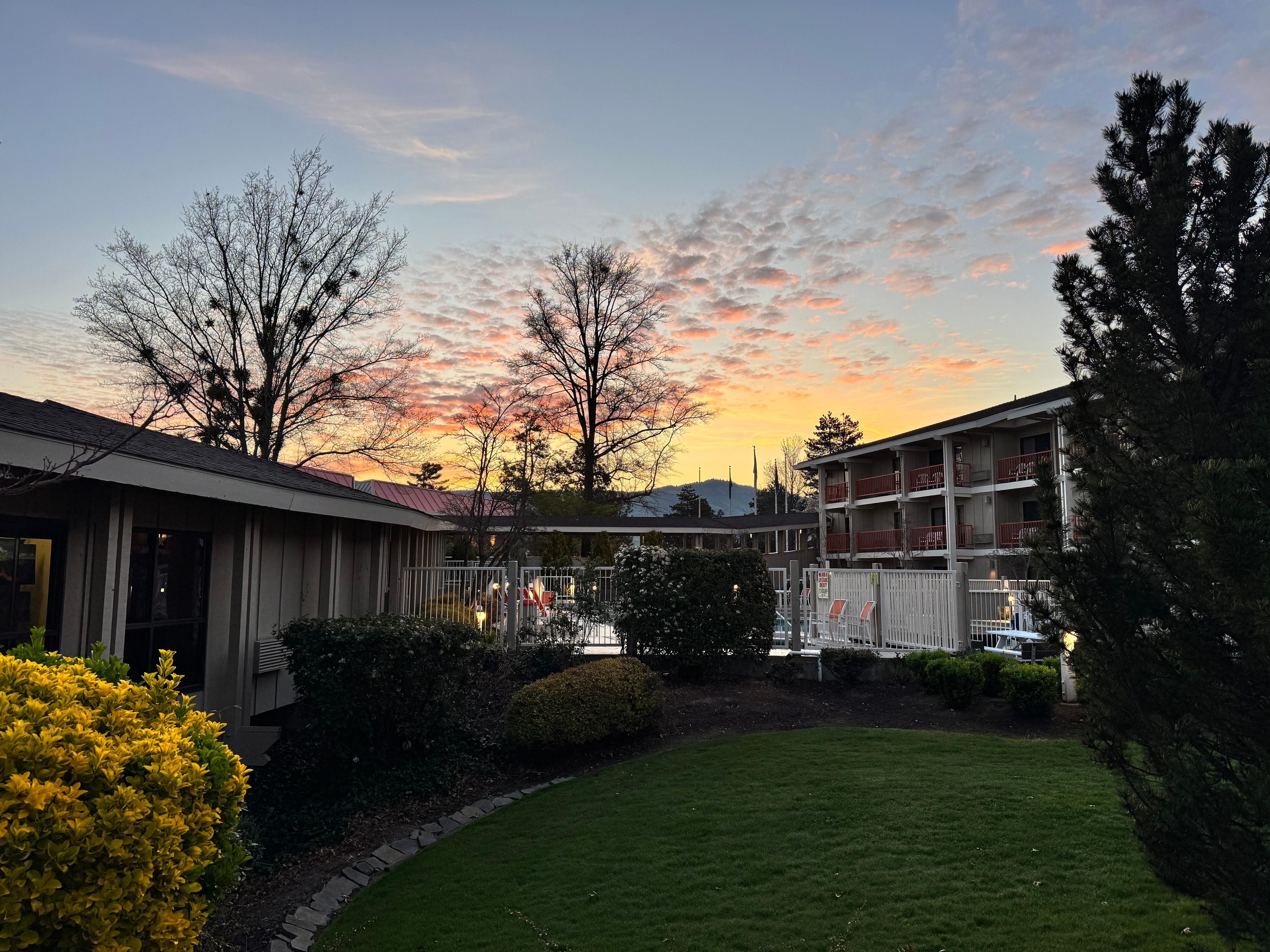 Sunrise from F building 