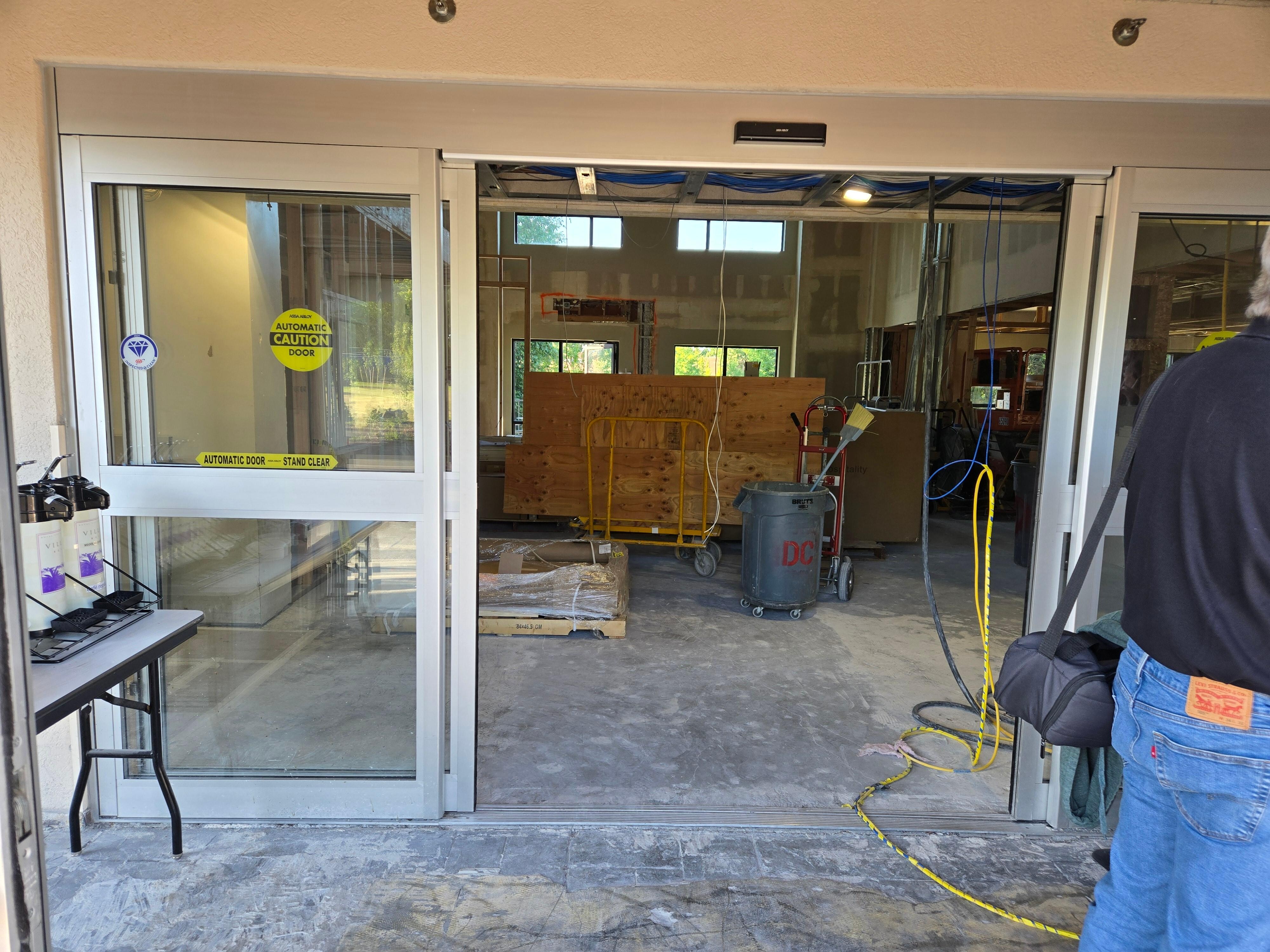 Lots of work to do before completion. Coffee in the foyer.