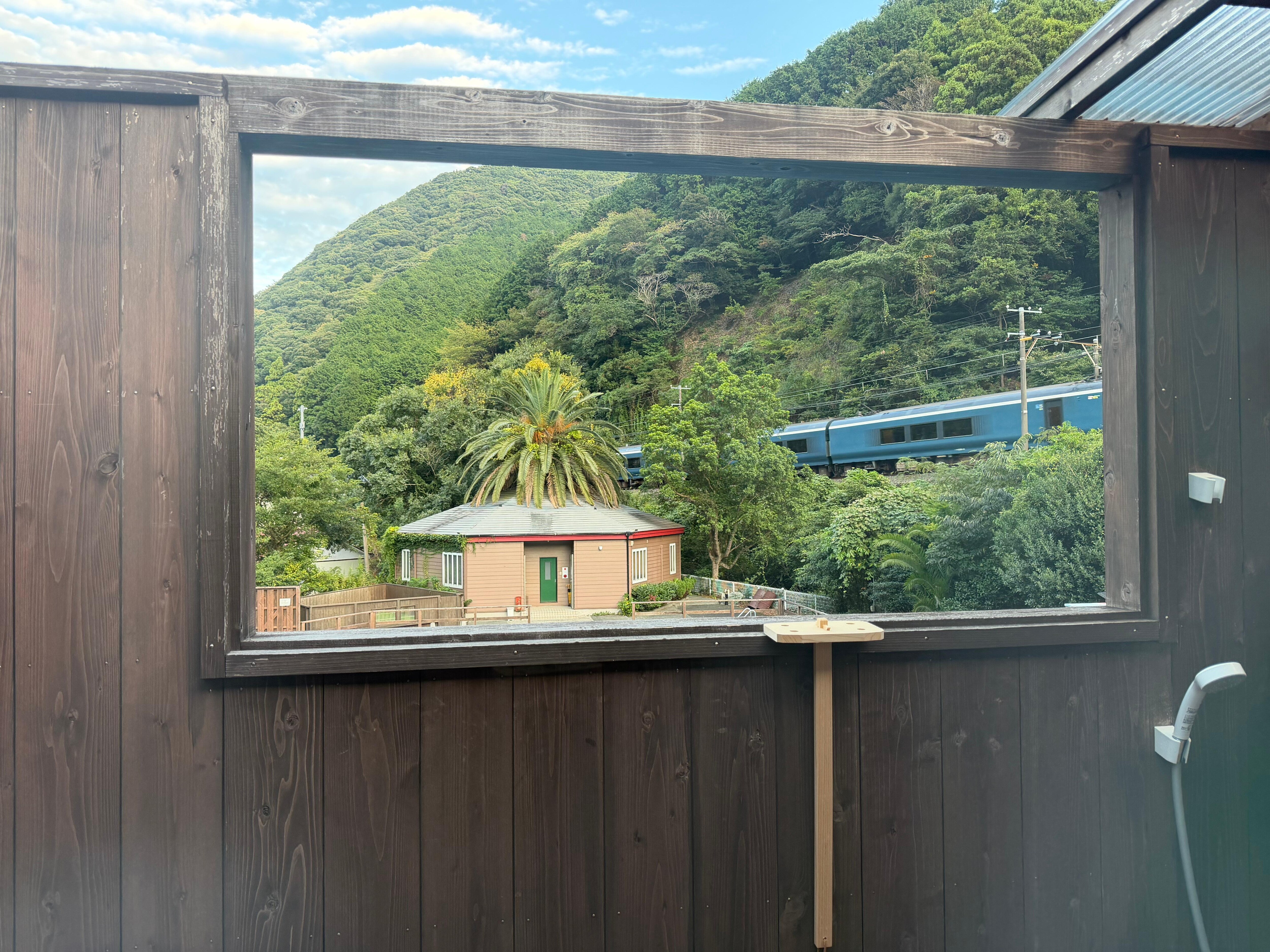 View from our room with the train