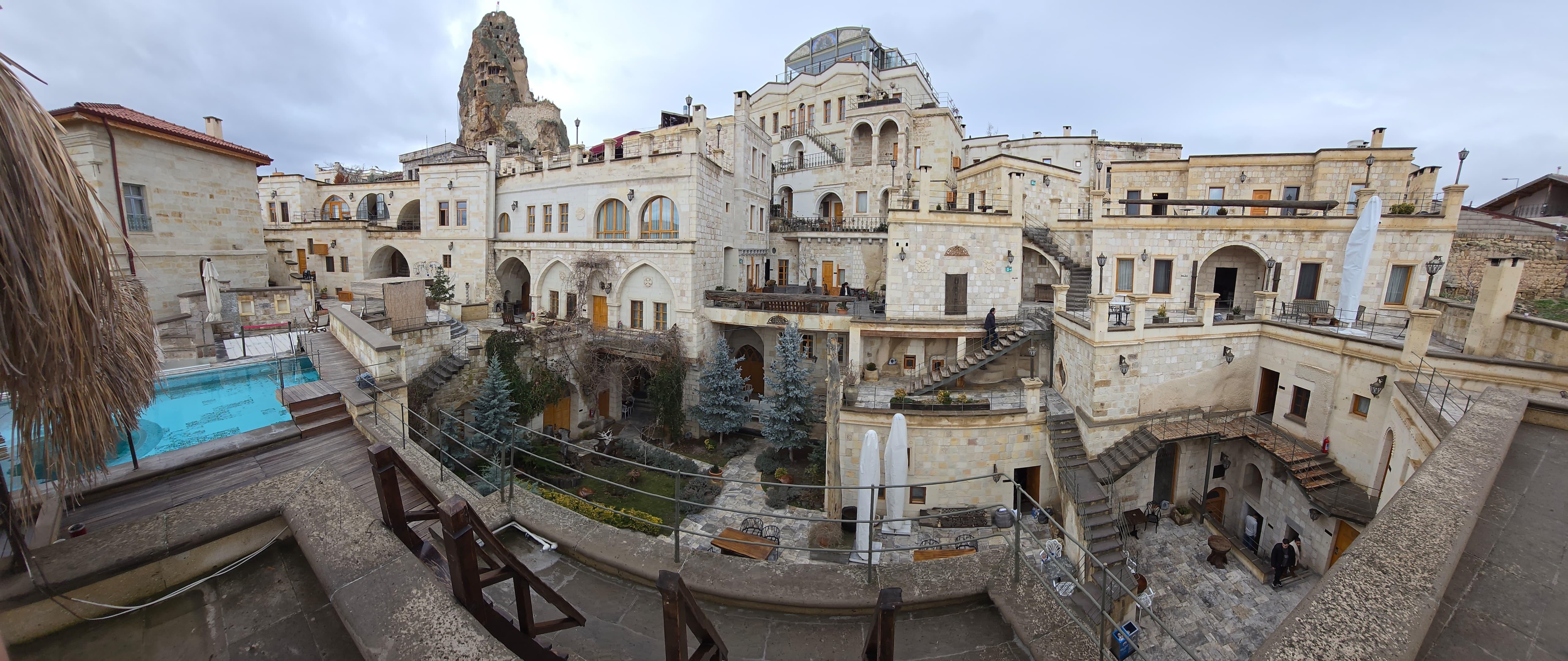 Daytime, winter view.