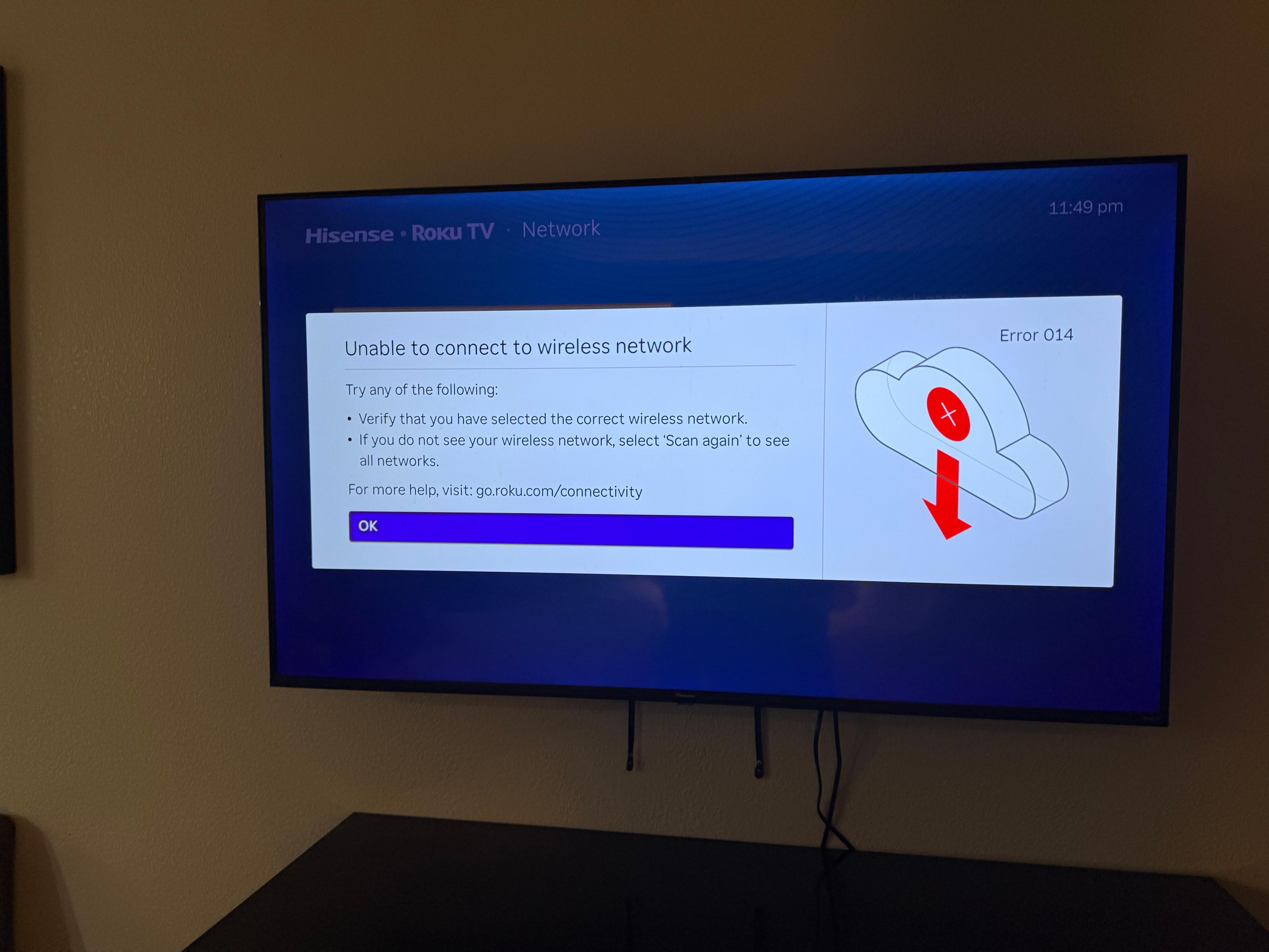 Television was not working