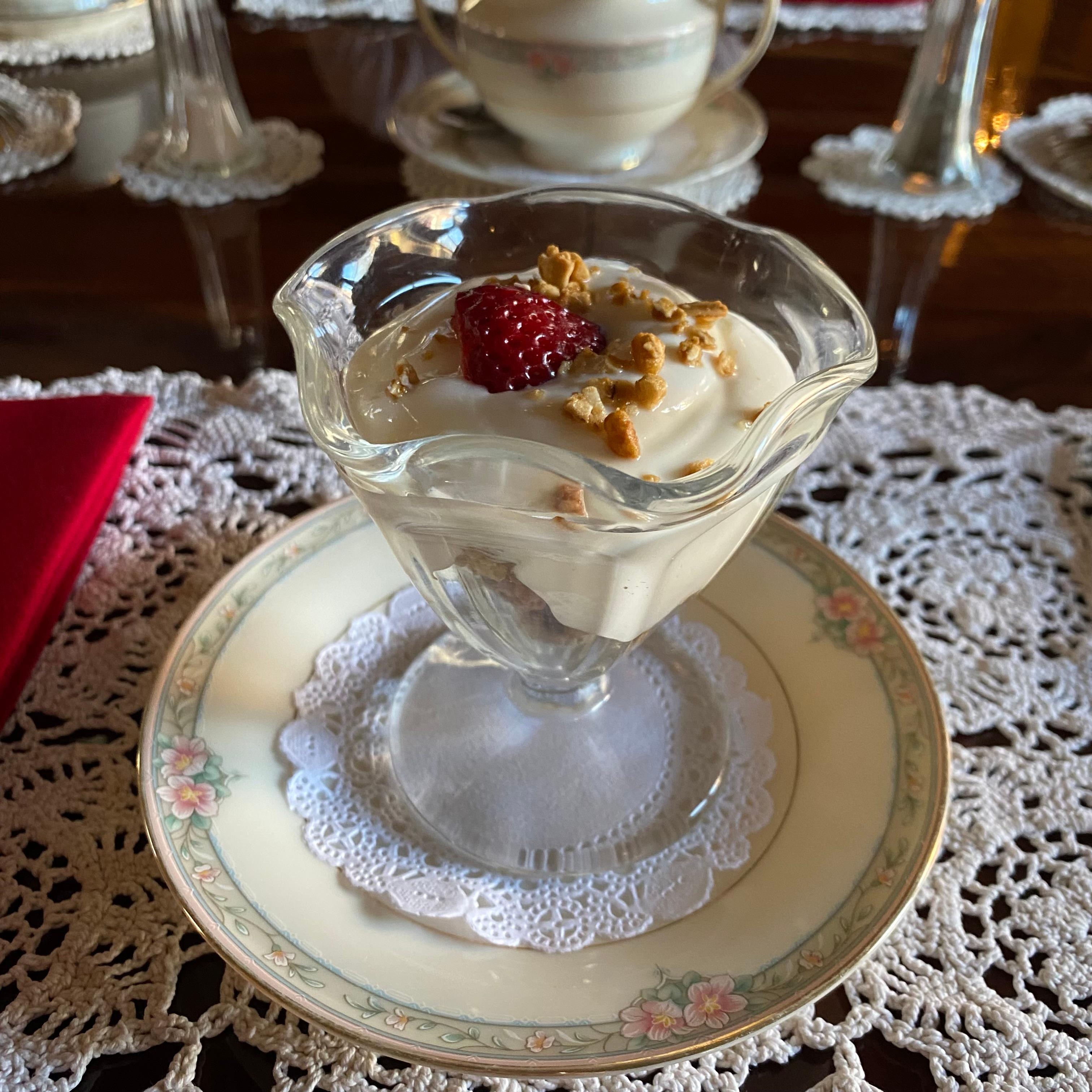 Amazing breakfast!! Had these beautiful and tasty parfaits to start! 