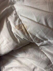Stained comforter