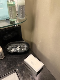 Soap dish when we walked in the room