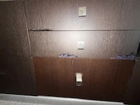 Drawers for clothes are very worn