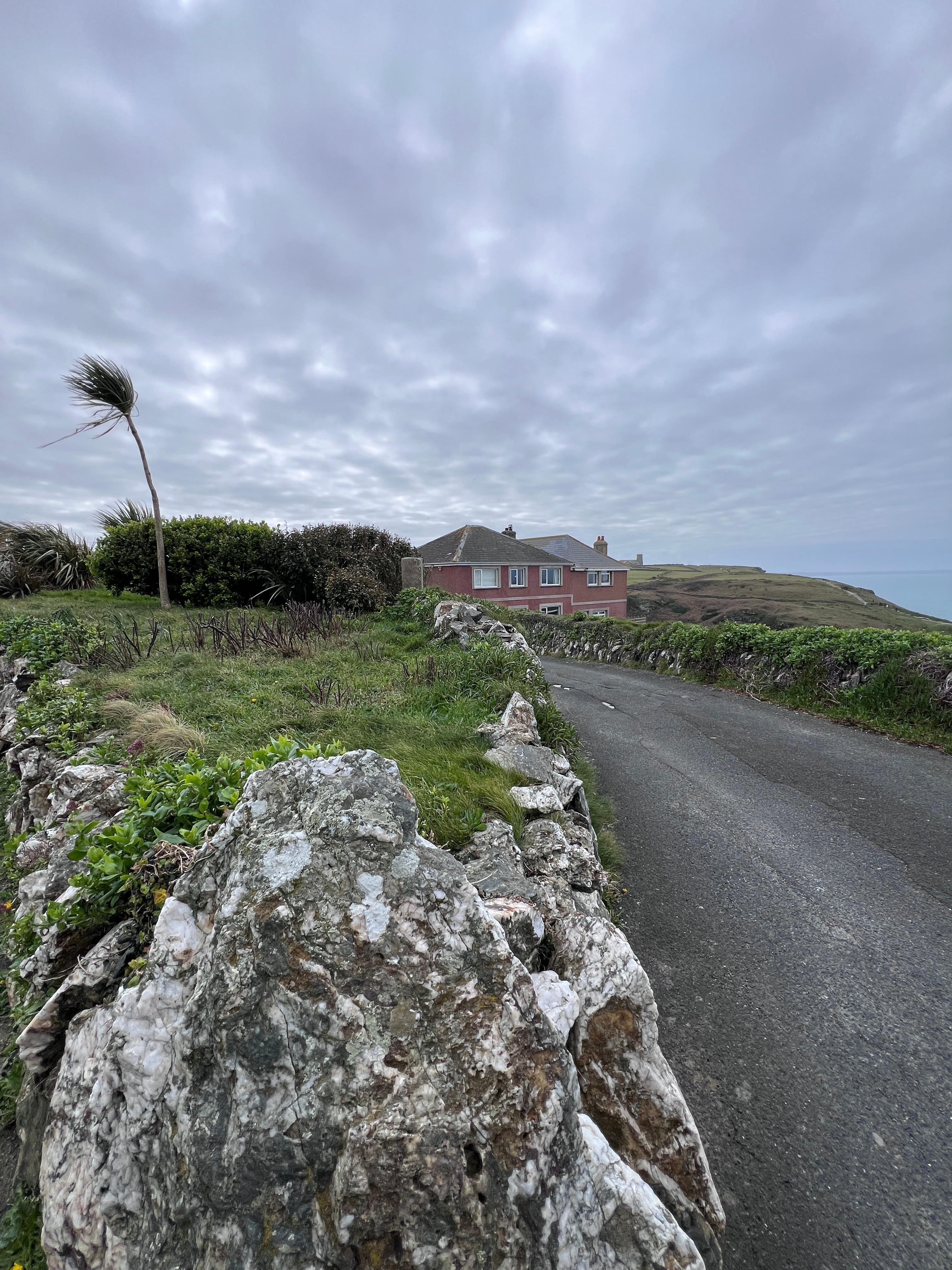 The “luxury” apartment block down the hill from the castle