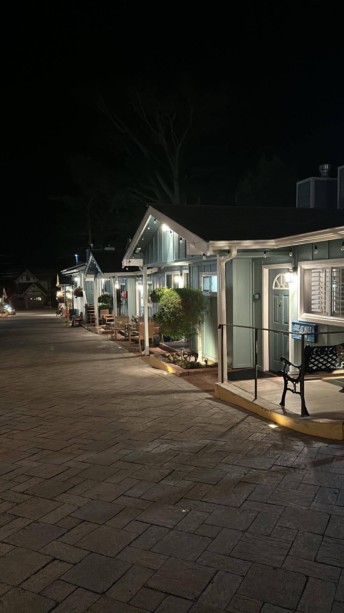 Bungalows along street