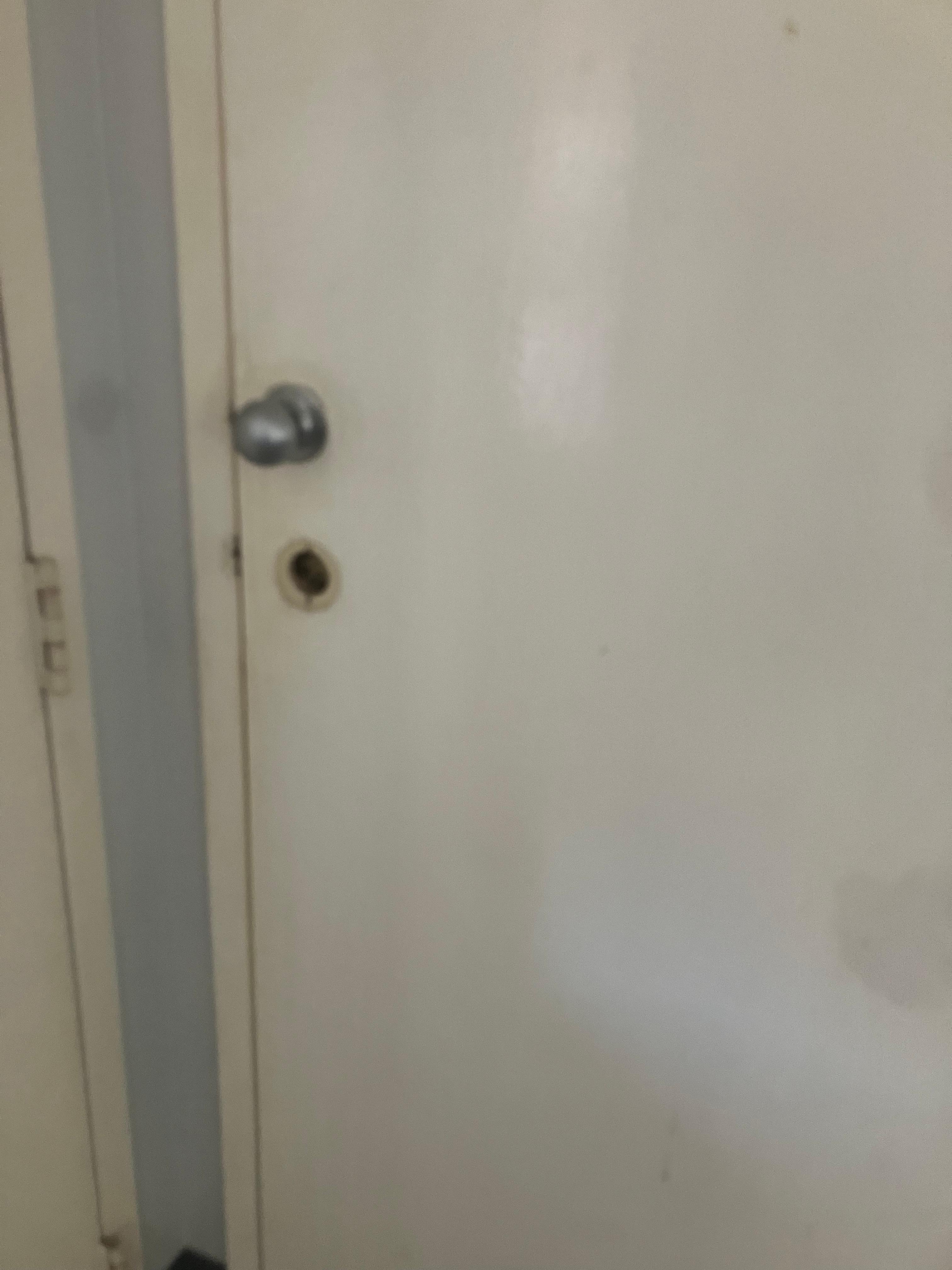 Hole in door with lock issues 