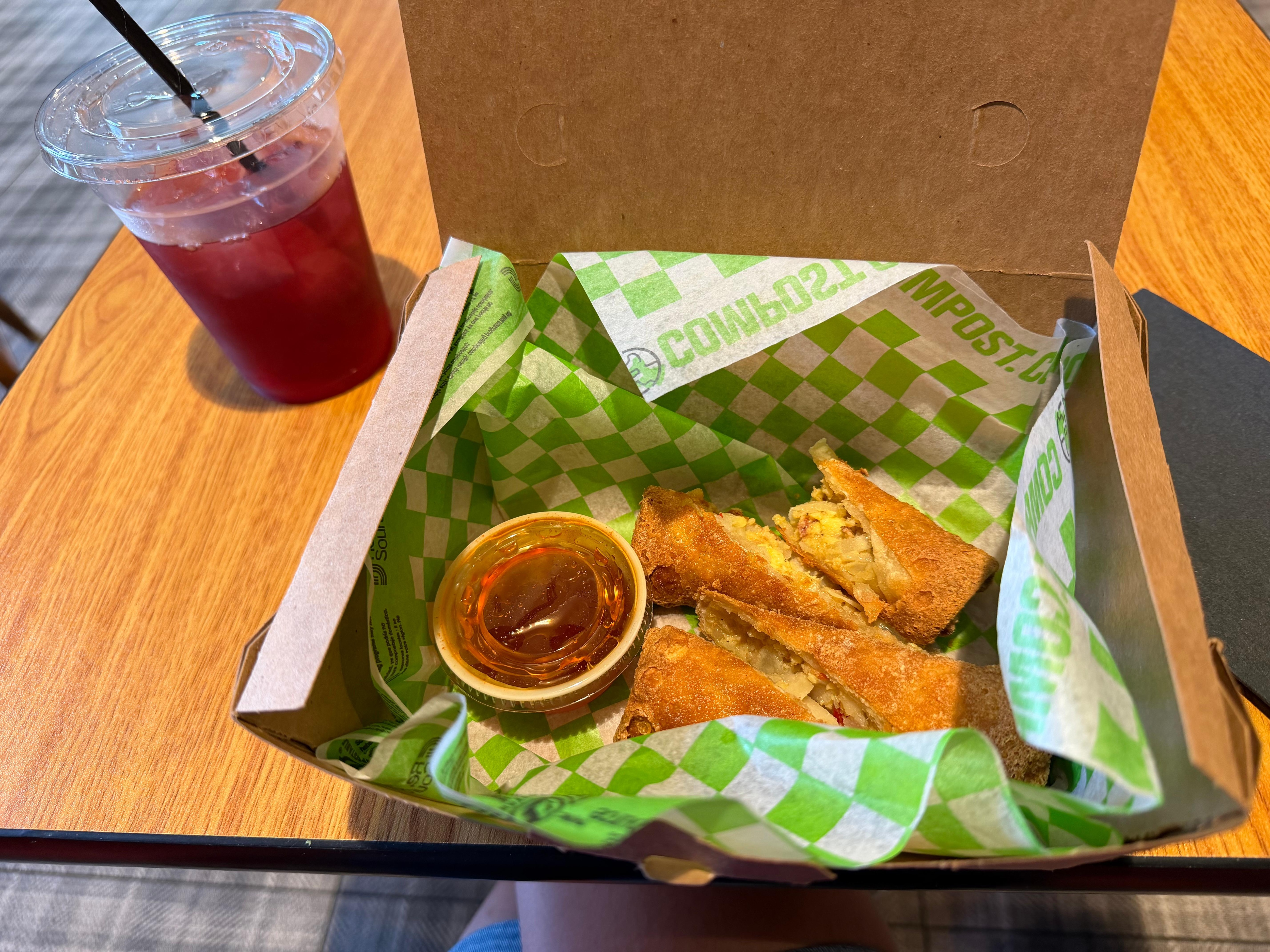 Breakfast Eggrolls were so flavorful and fried to perfection
