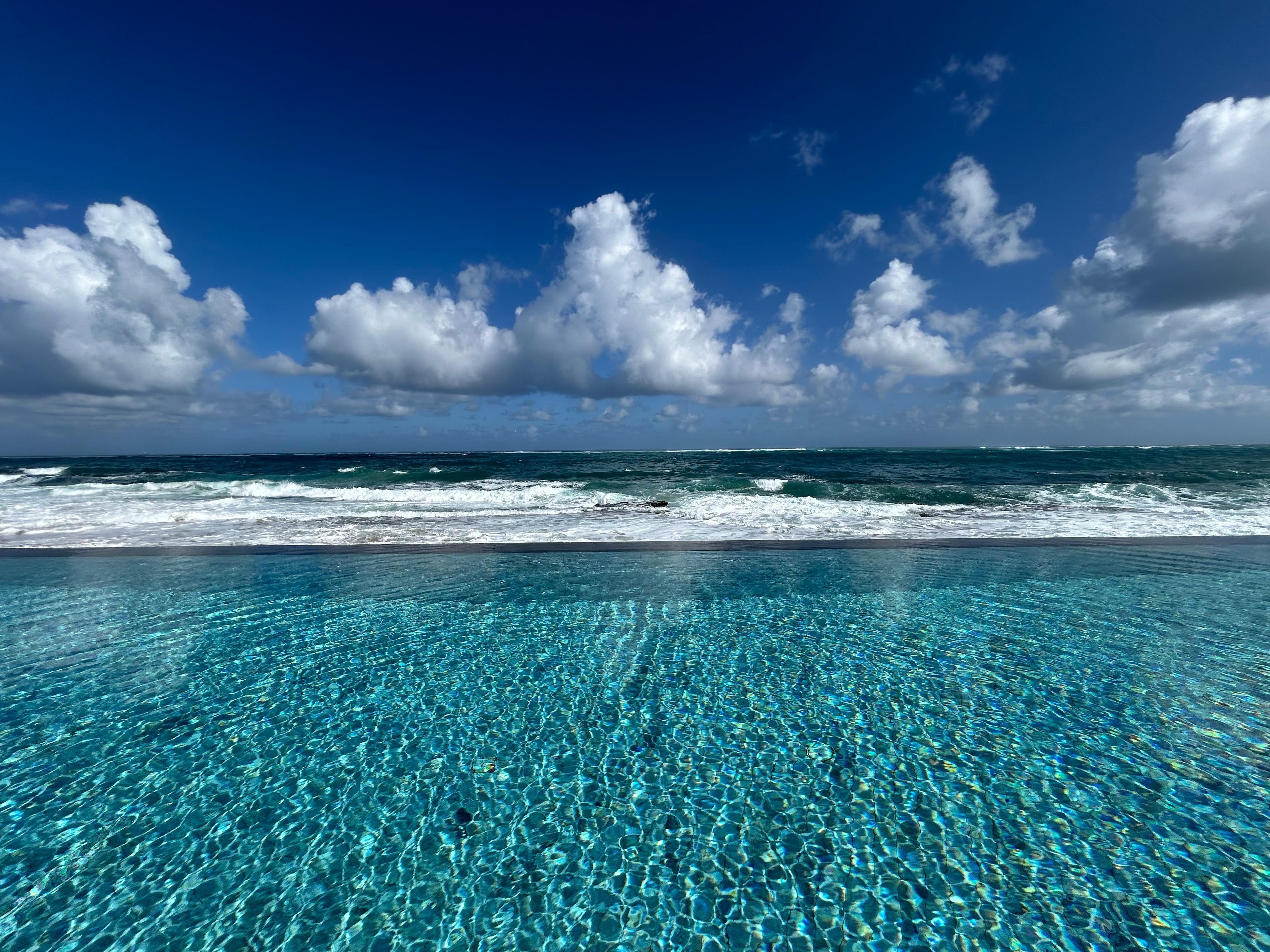 View from the infinity pool to the Atlantic. 