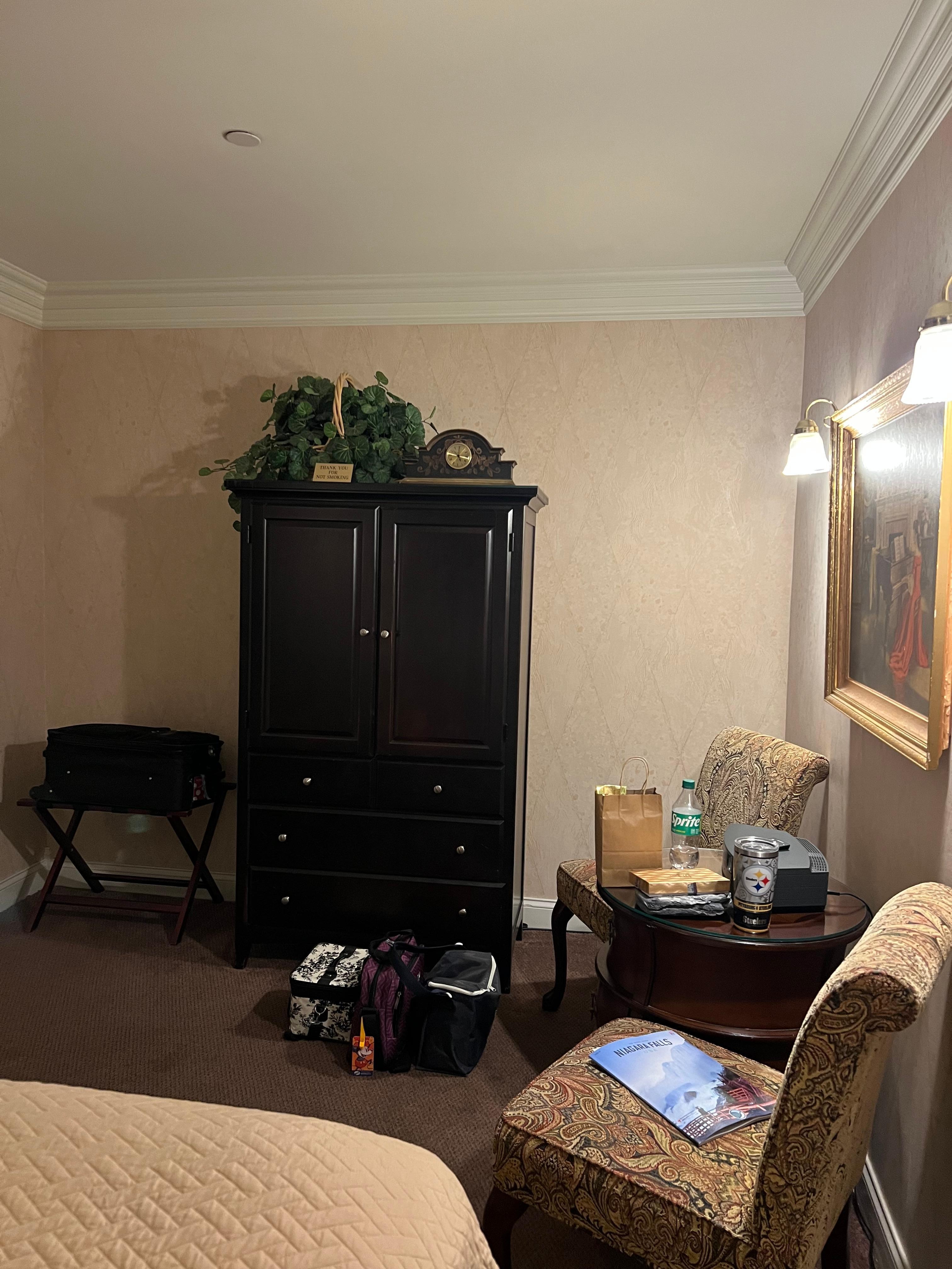 The bed was really far from the tv