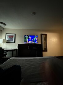 The tv was perfect and the channels or their dish network was very luxurious.