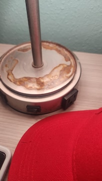 rusted lamp post/replaced