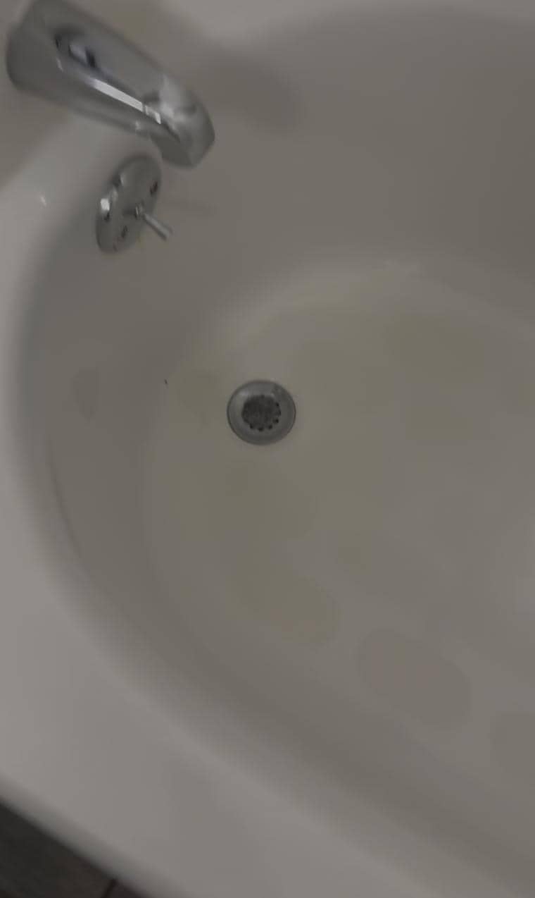 Tub was completely fitlhy!