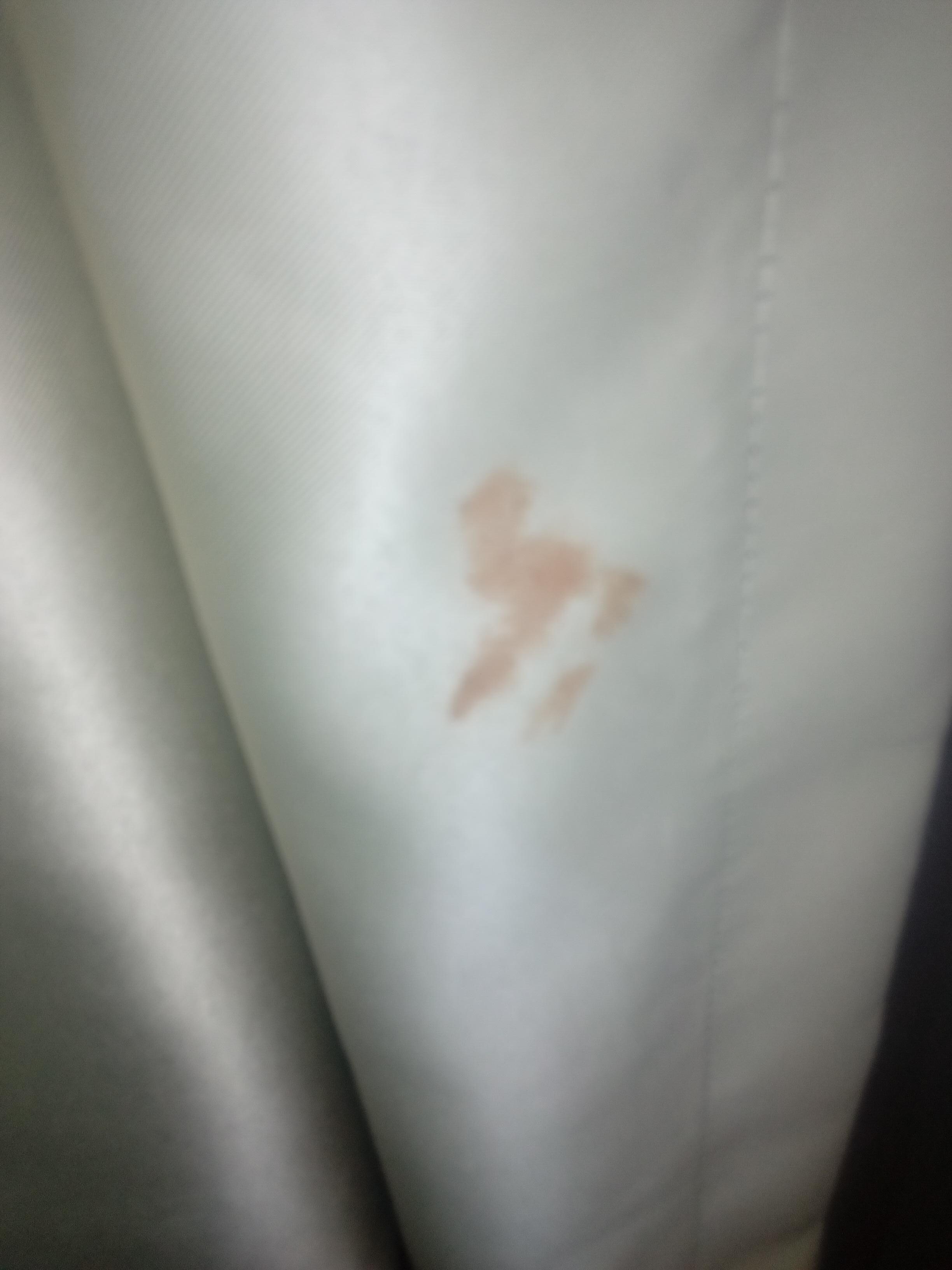 Blood on the curtains