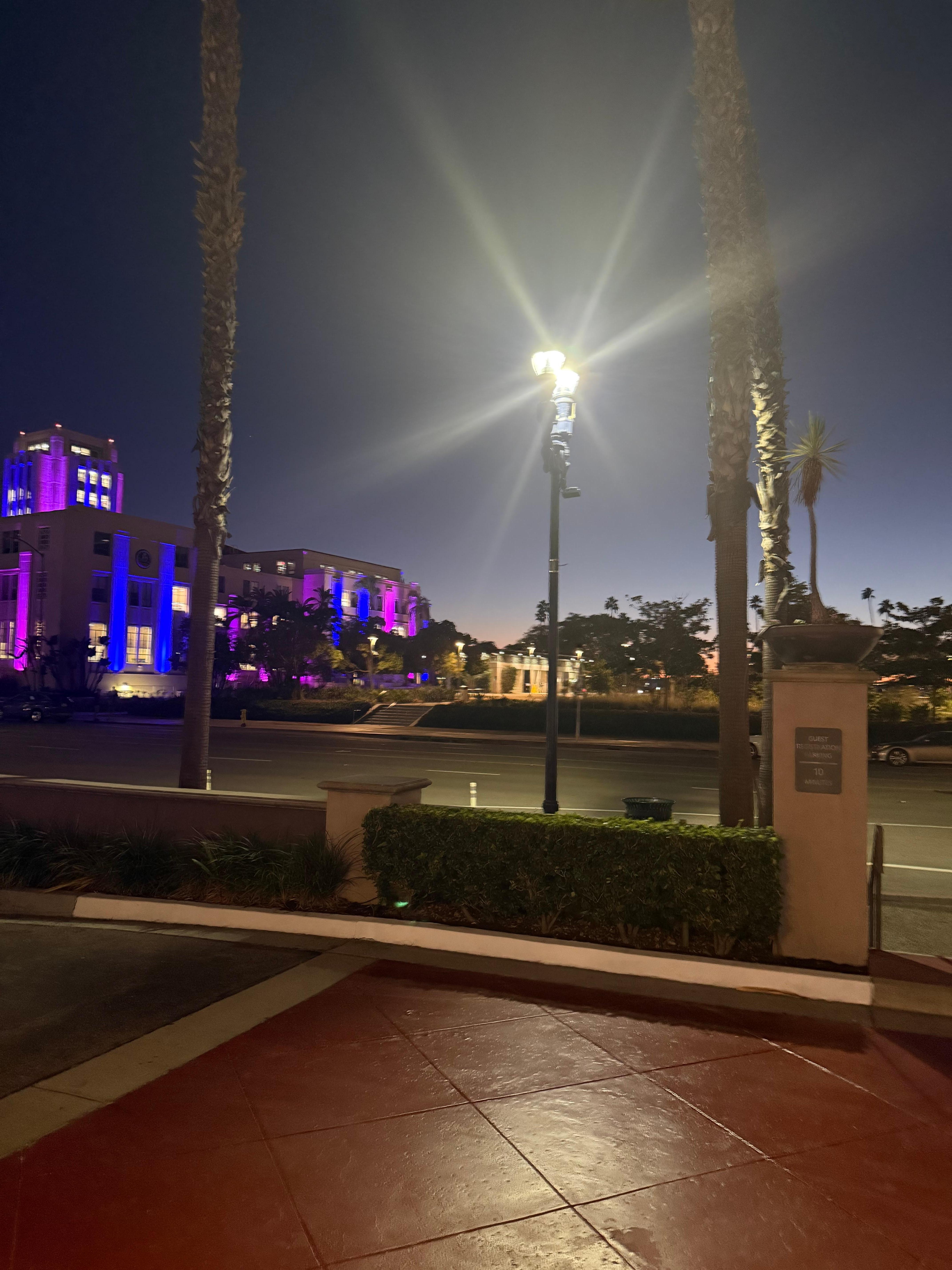 Udsigten foran hotellet 