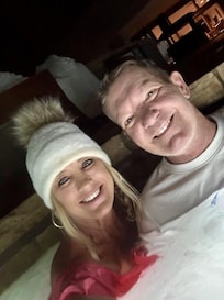 Hot tub after a full day of skiing!