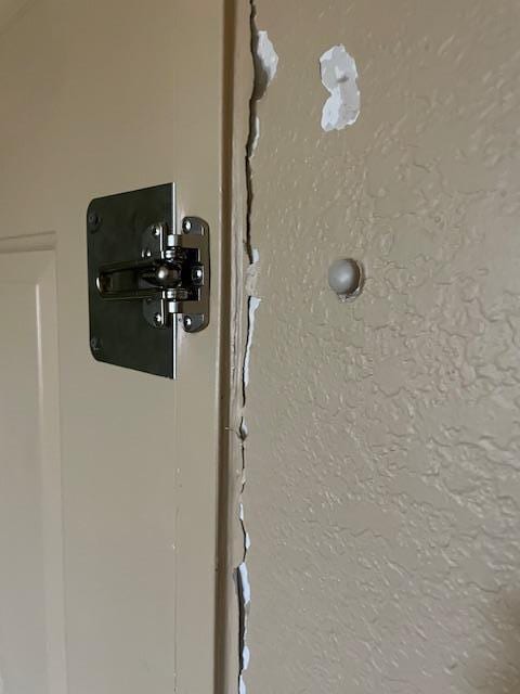 Rusty and peeling doorjamb