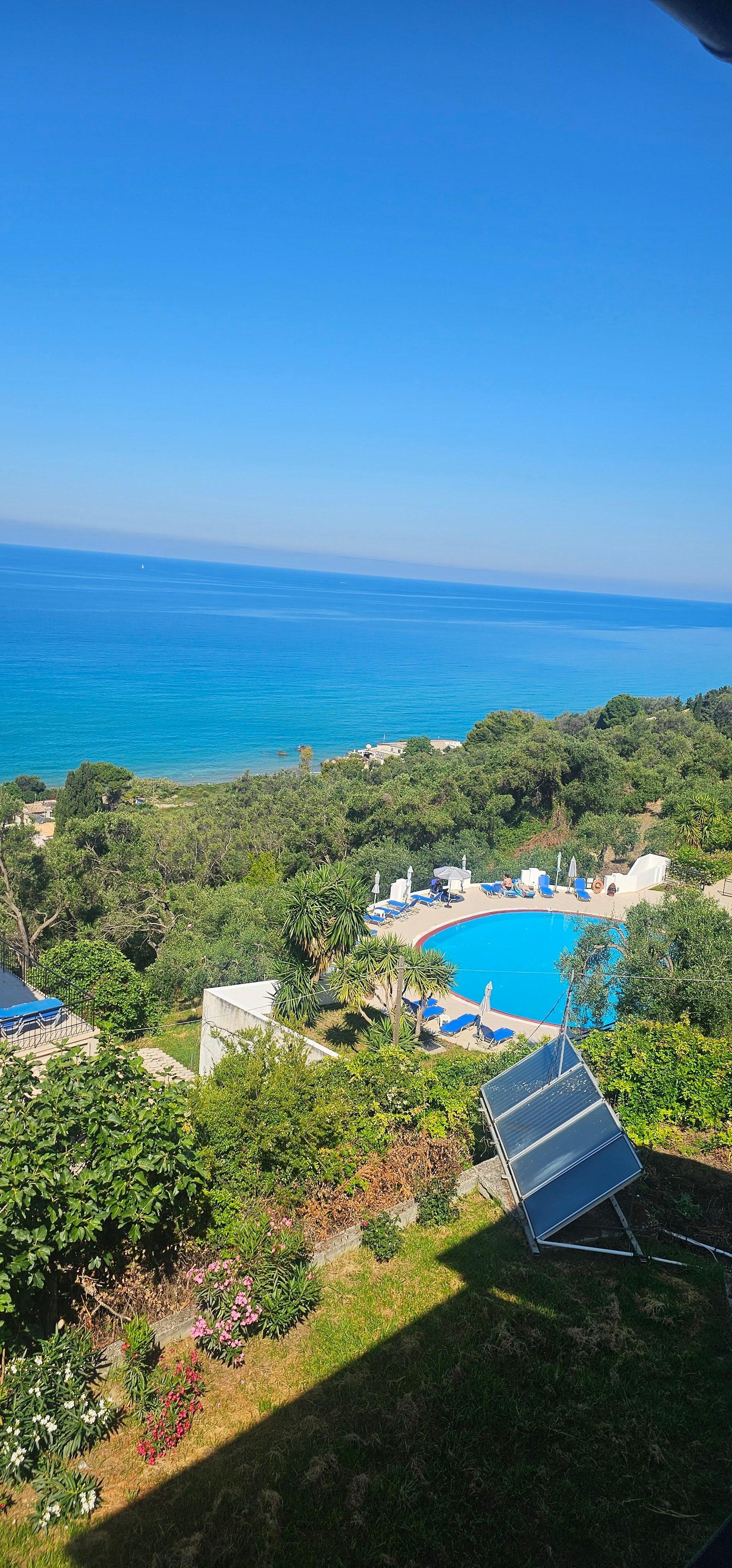 View in the morning from the balcony 