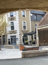 View of hotel from central square