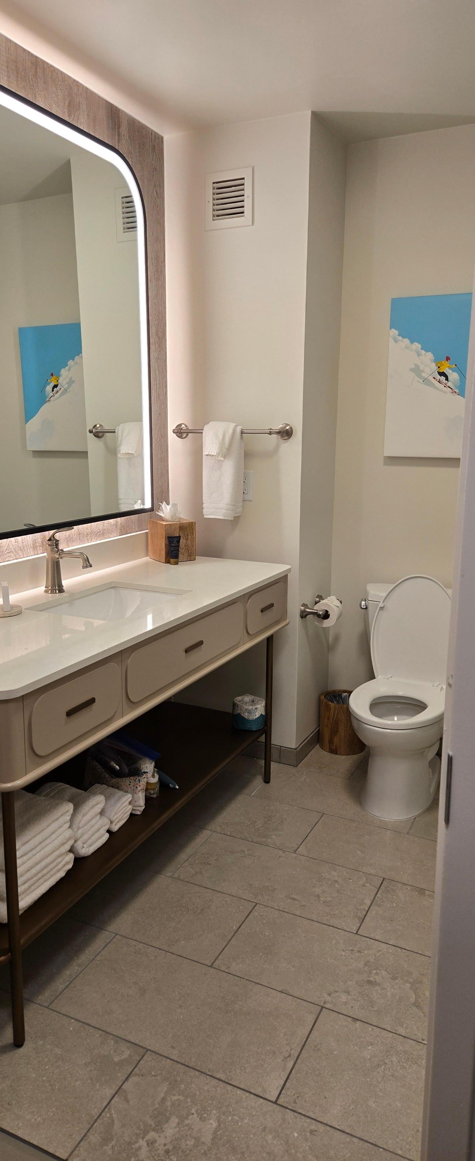 Good size bathroom,  clean