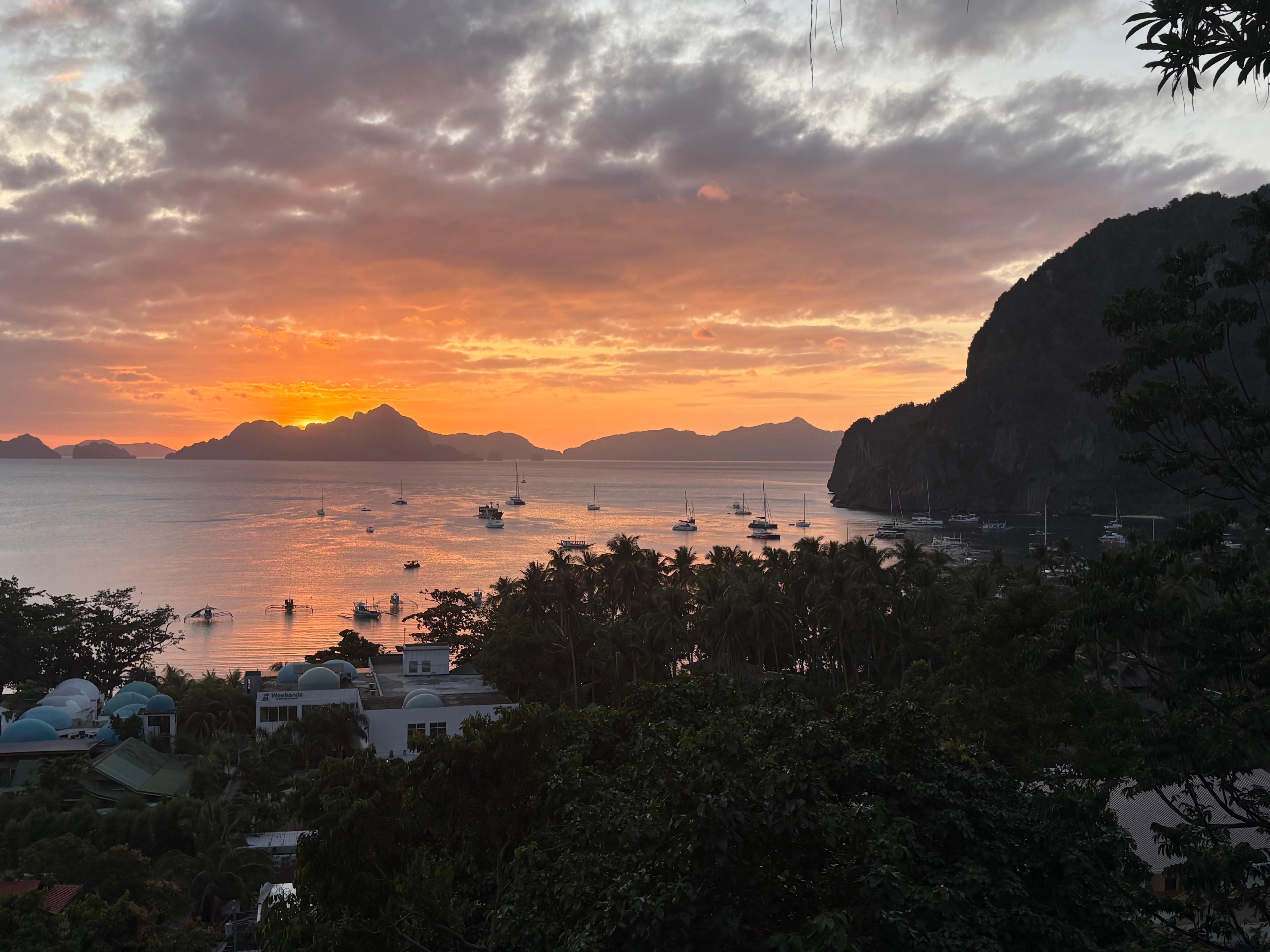 Sunset from own villa