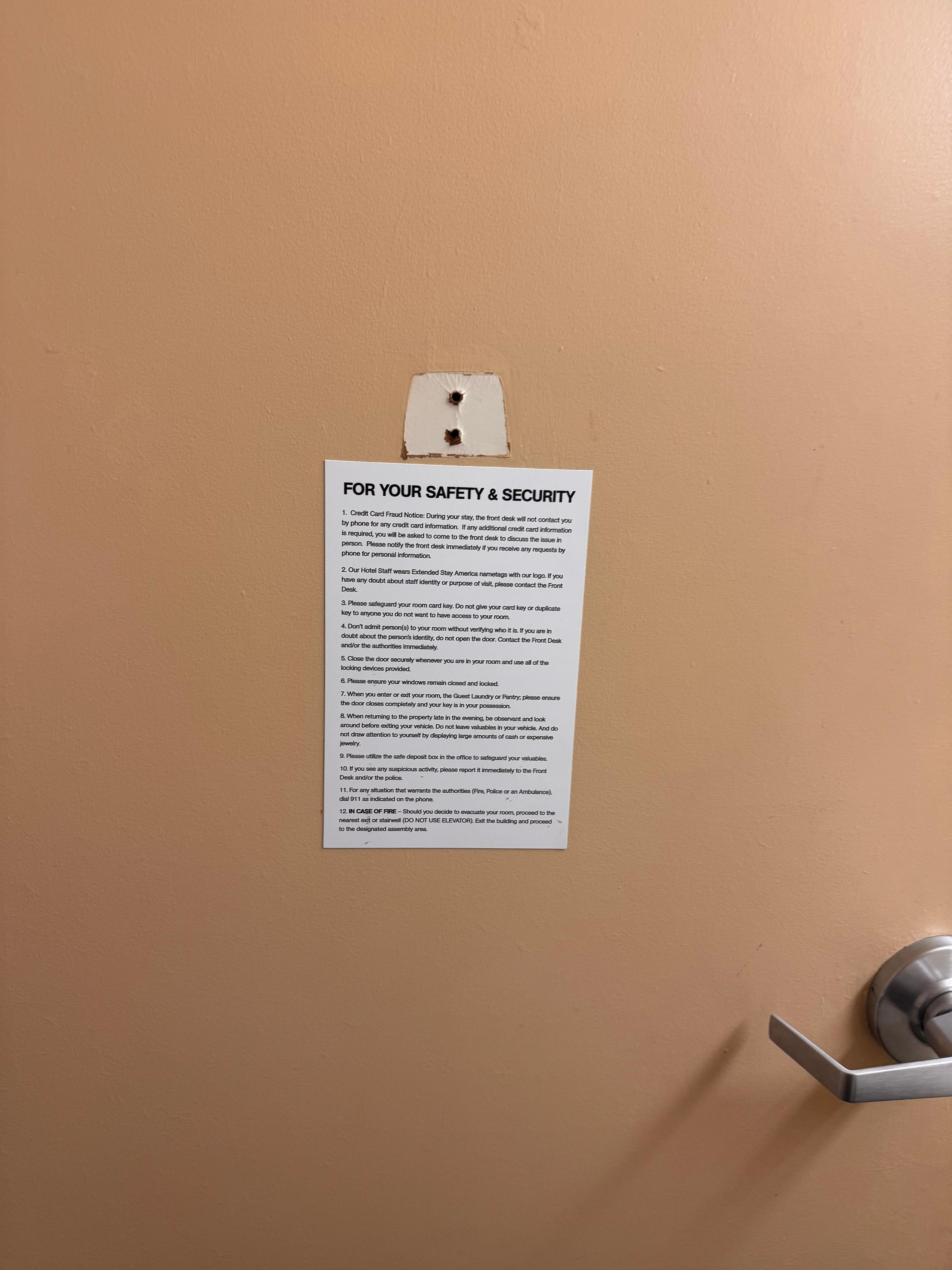 Poor condition of the room