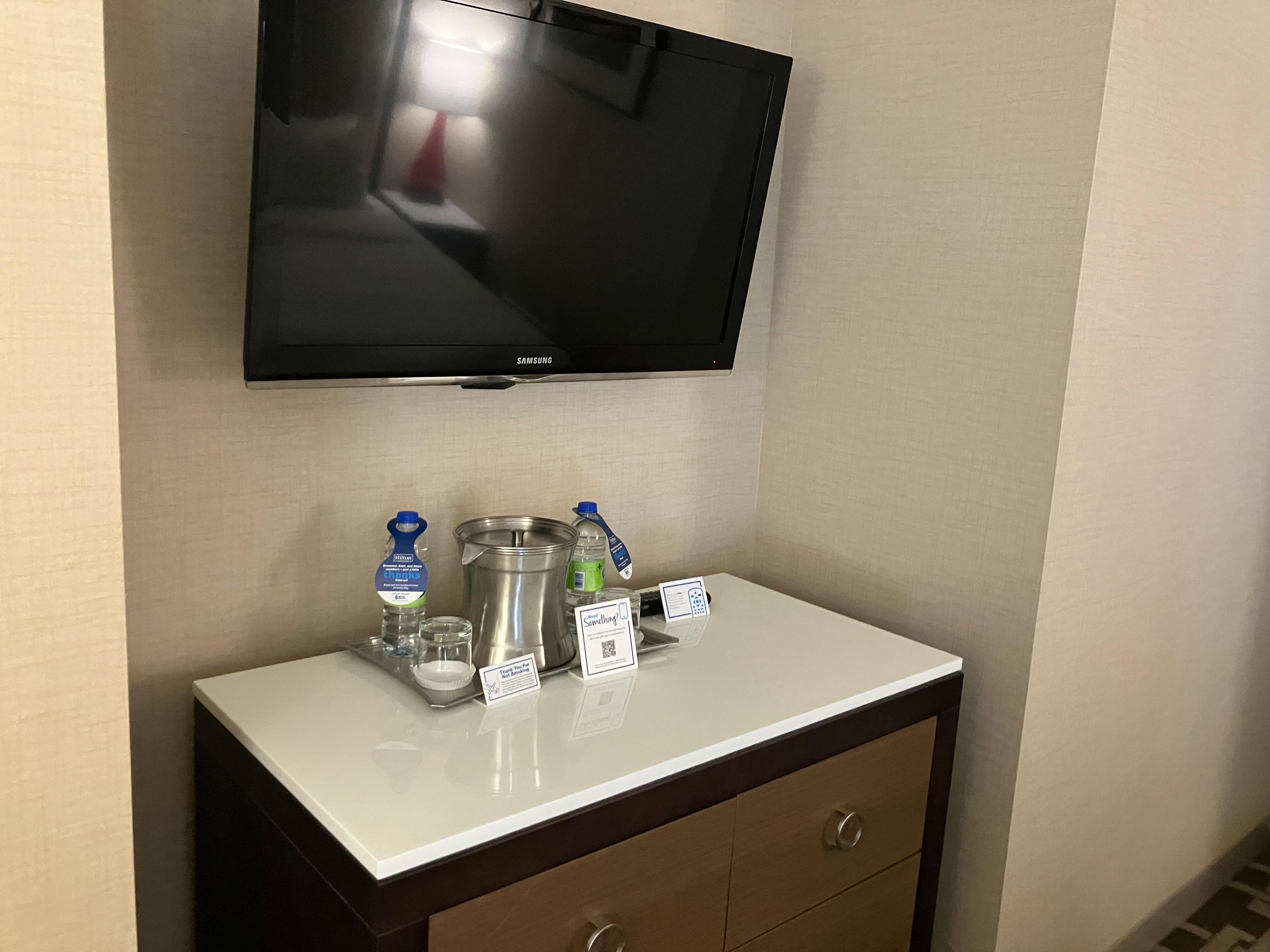 Decent TV with waters for a charge
