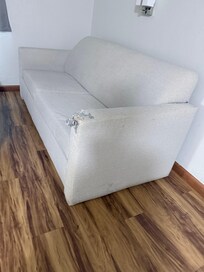 Sofa in the ‘suite’ I paid for