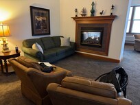 Spacious yet cozy sitting area for relaxing or visiting