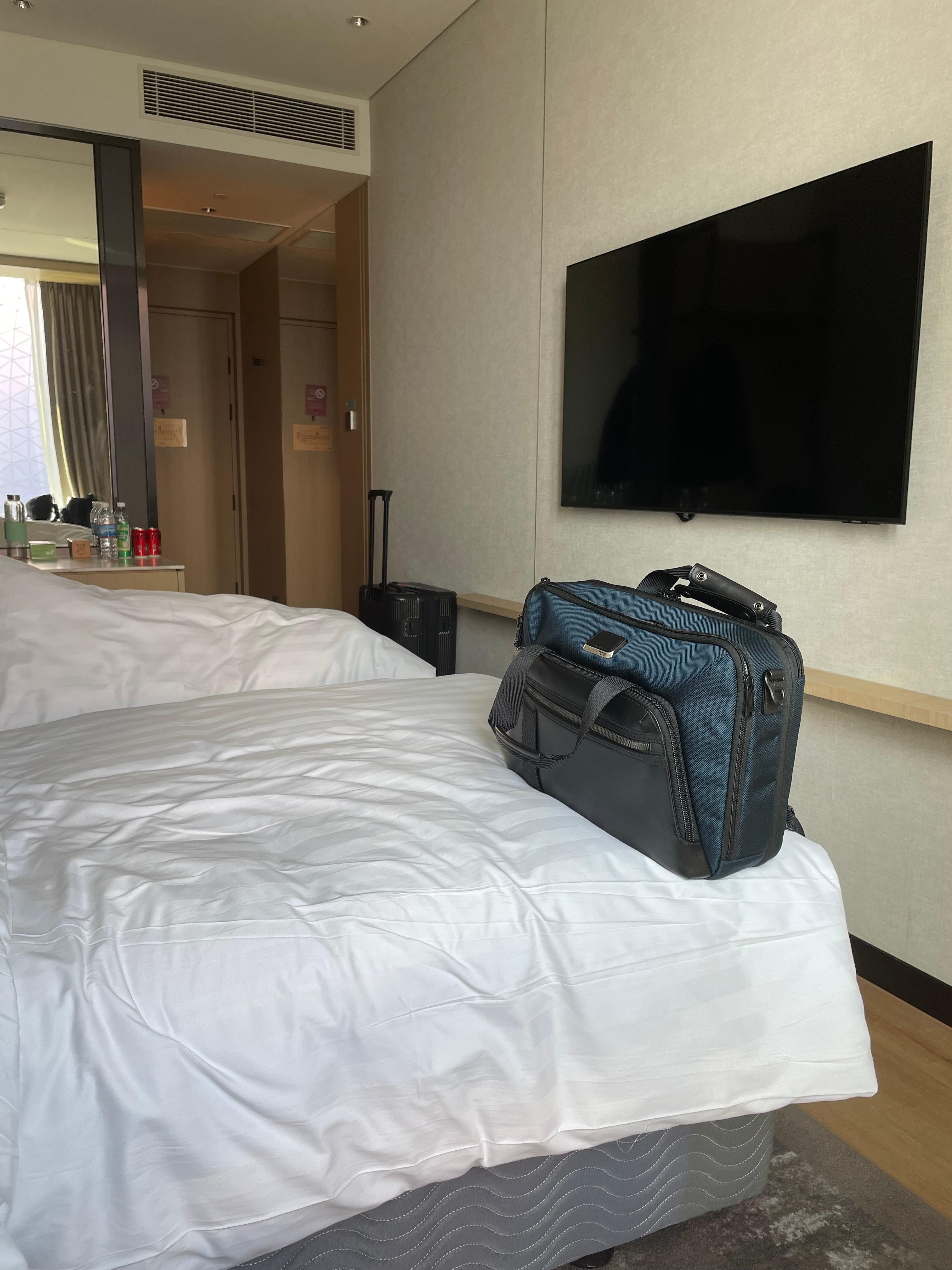 Room is so small and no places for storage for your clothes. You have to live out of your suit cases.  If you have 28 inches or bigger luggage, the room will have no space to walk around.