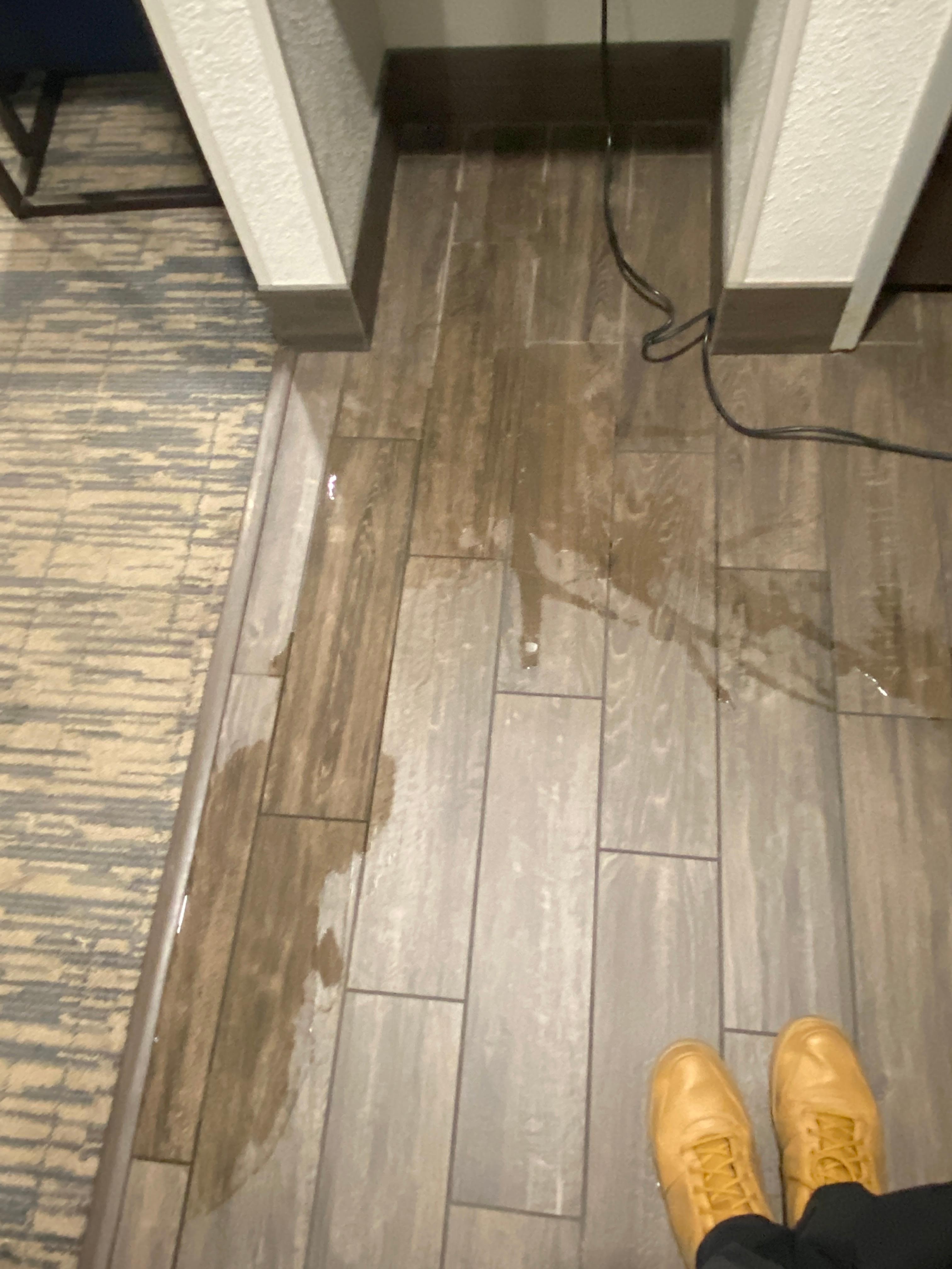 Next room had a leaky fridge