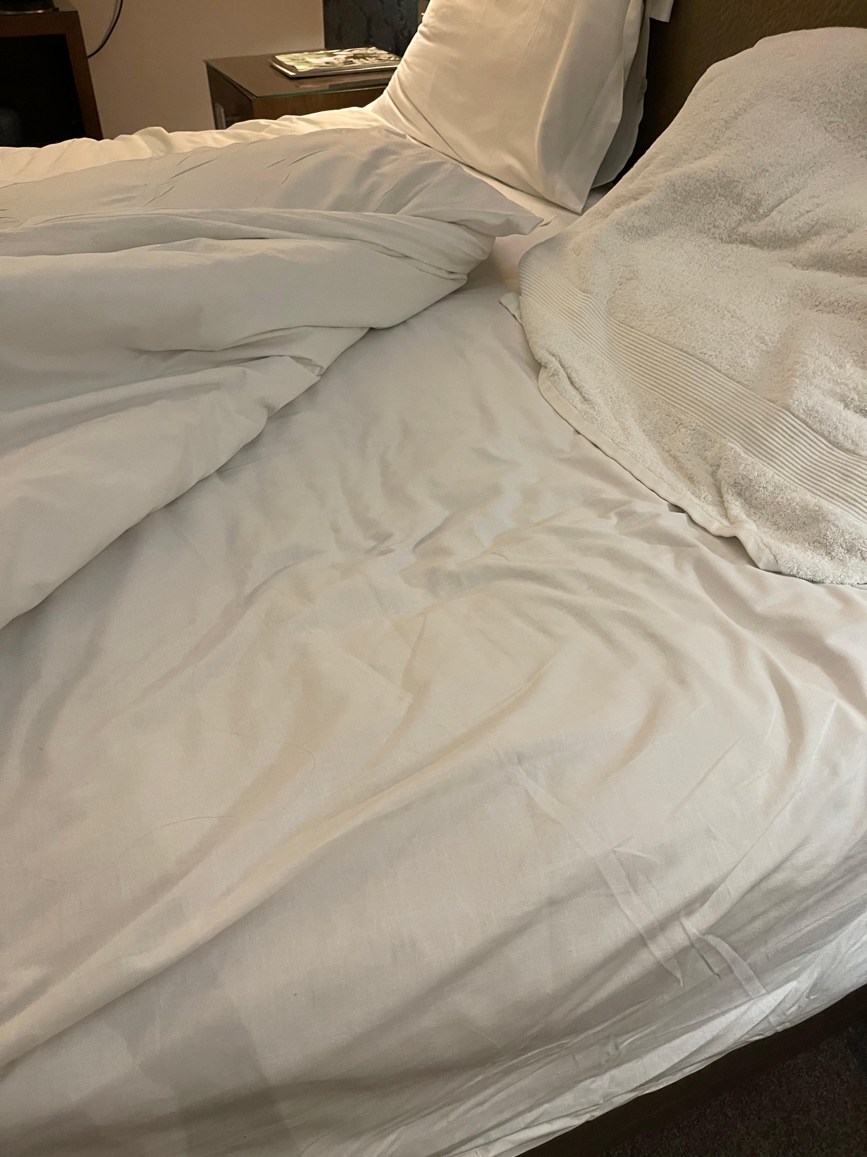 Severely worn out mattress, springs prominent. Awful condition - not value for money!