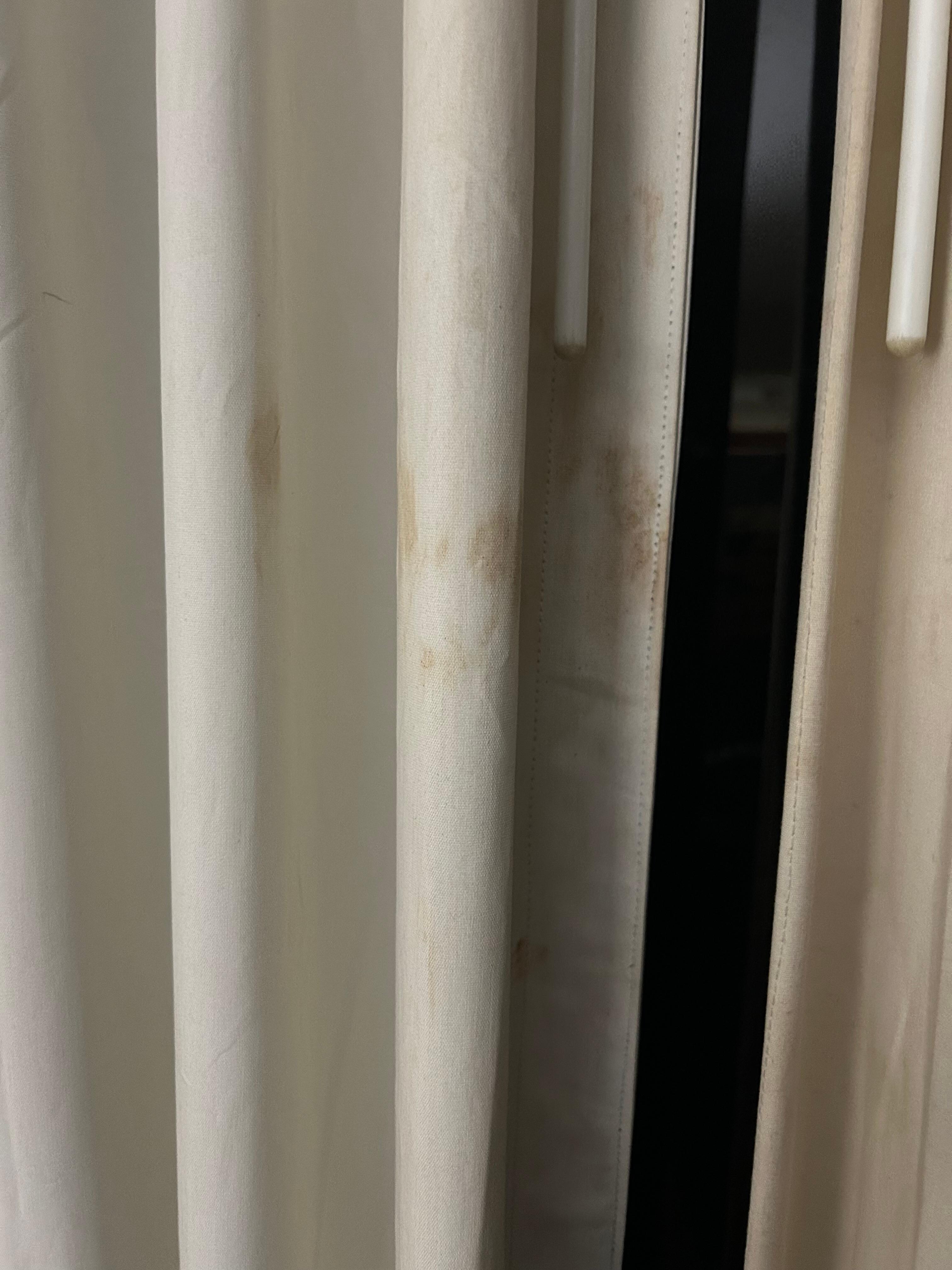 Stains on curtains