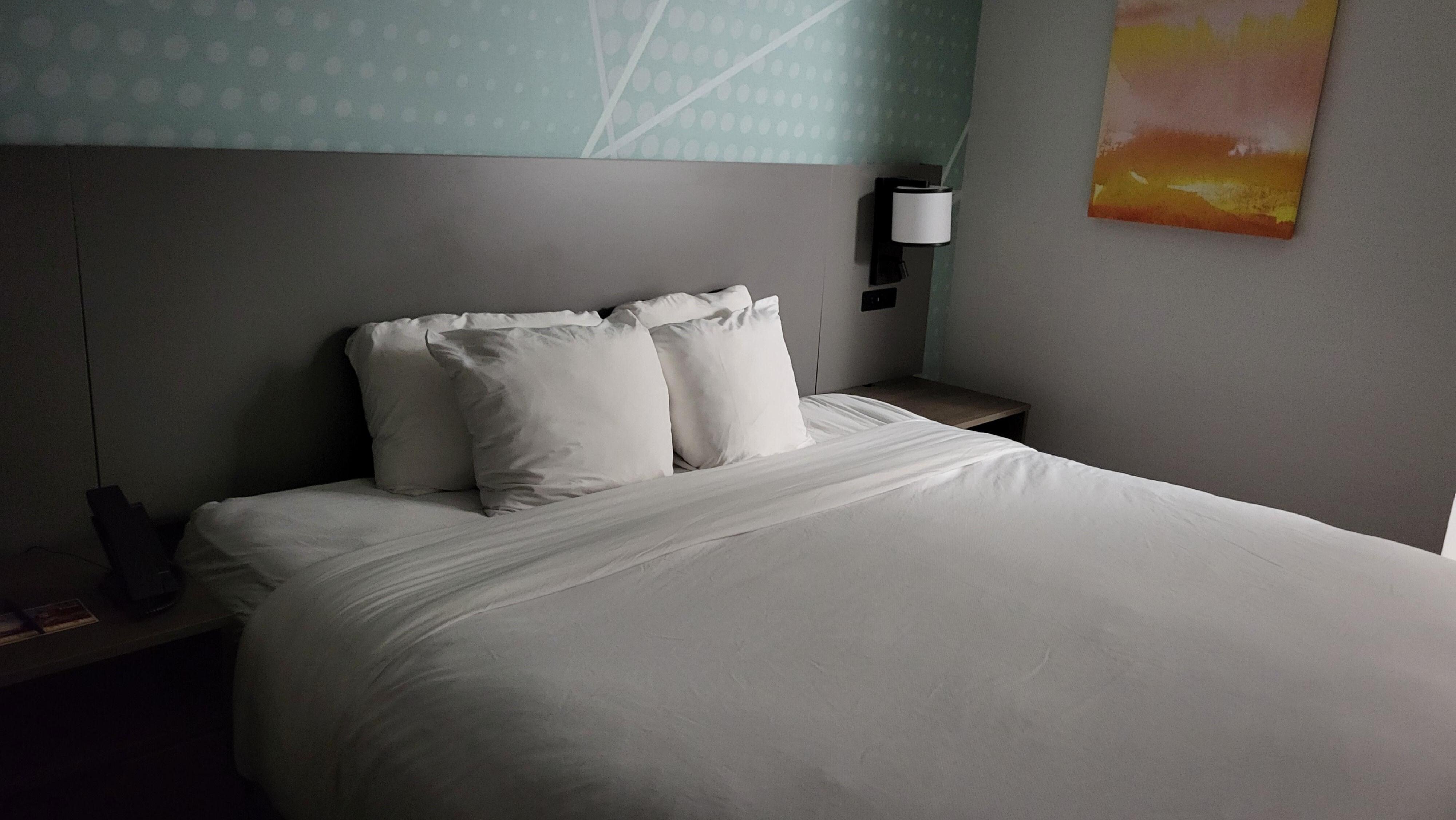 Comfy if not firm king sized bed.