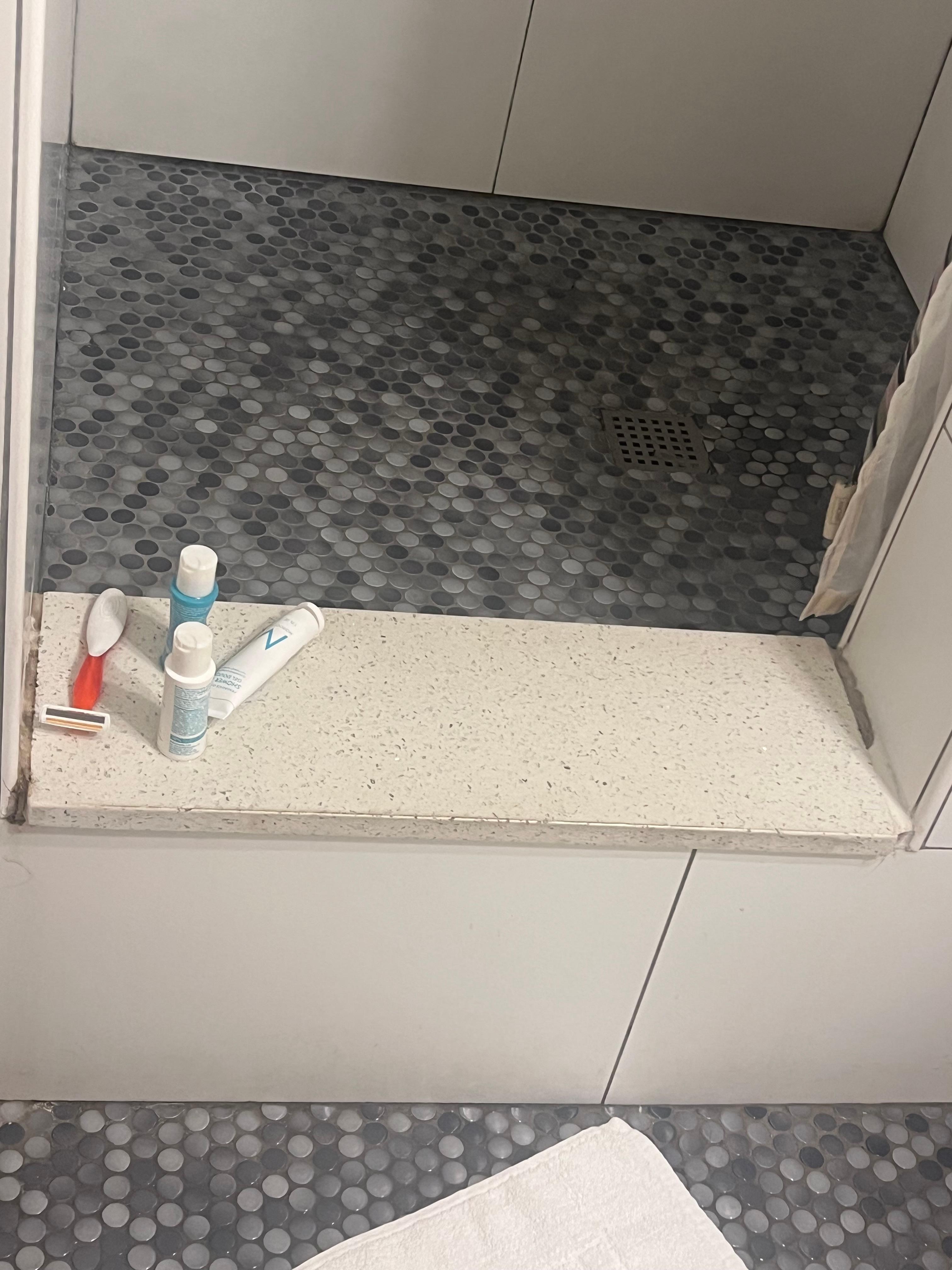 Step up into shower