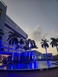 Beautiful evening at the pool.