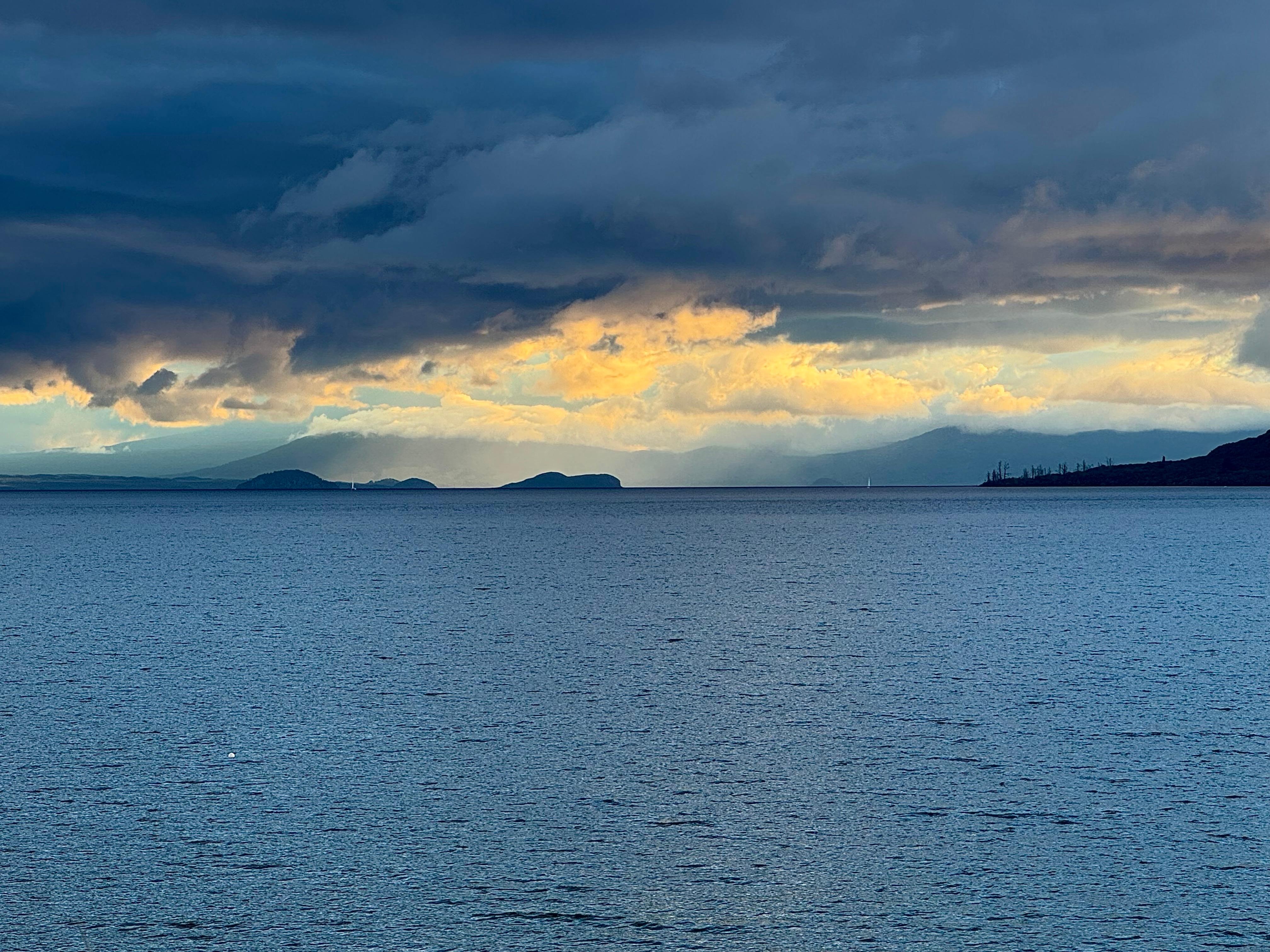 Sunset over the lake