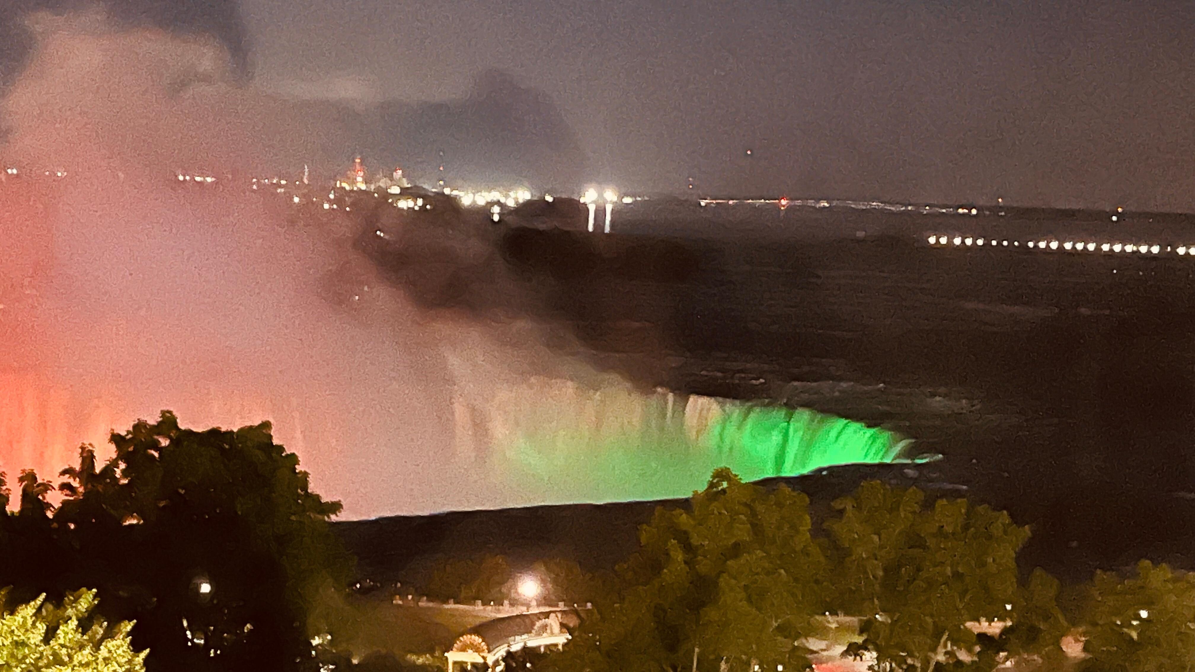 View from room at night