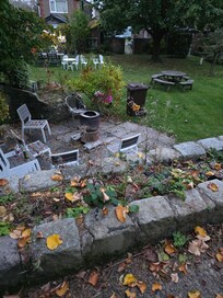 View back to the cottage