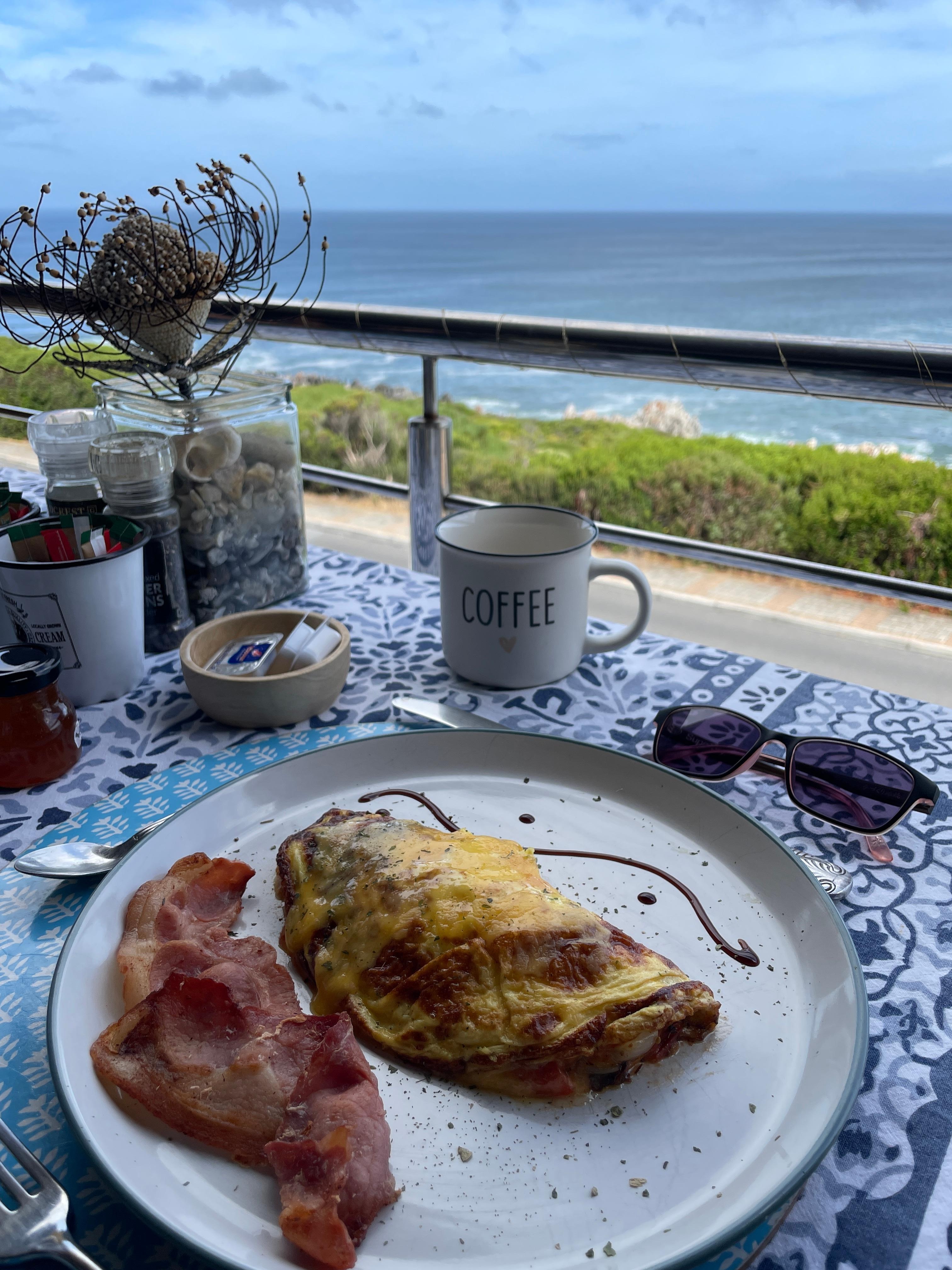 Superb breakfast with an incredible view