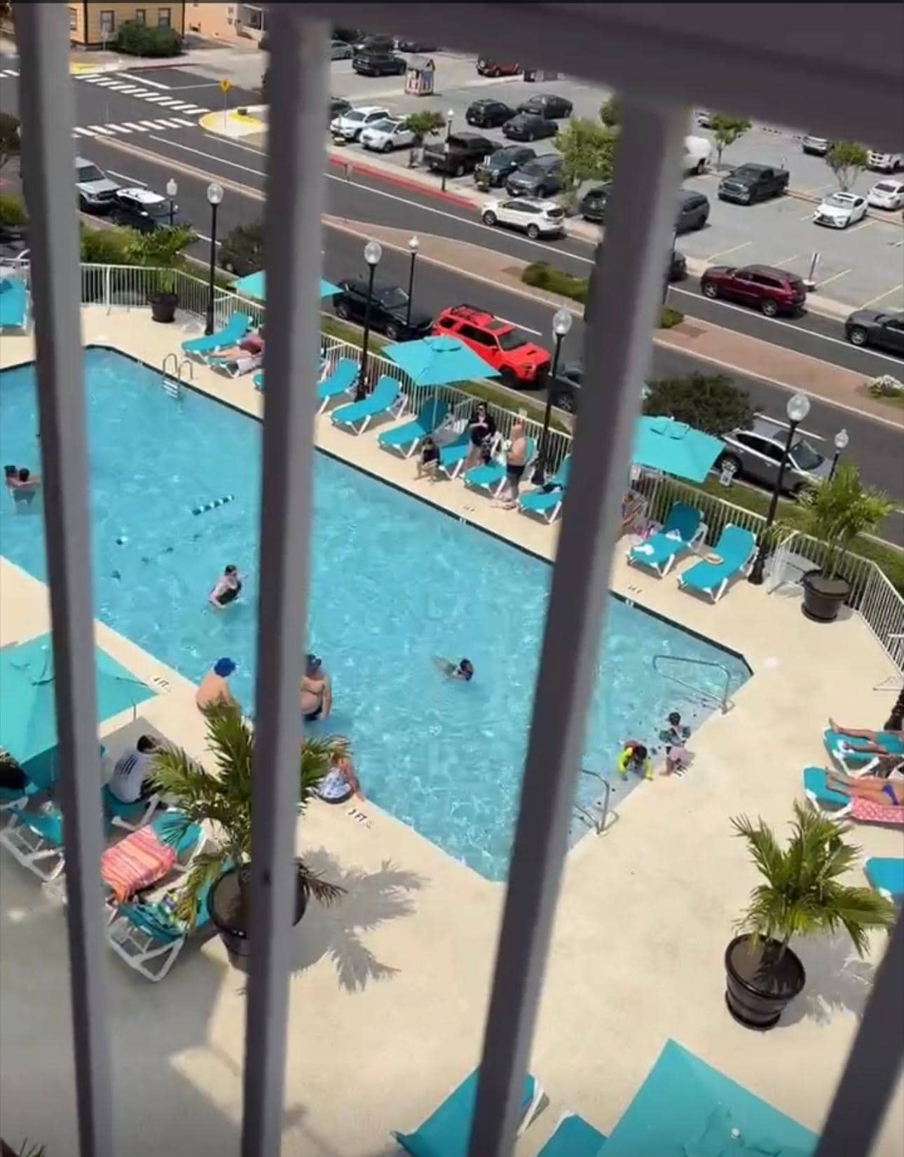 Pool view from breakfast