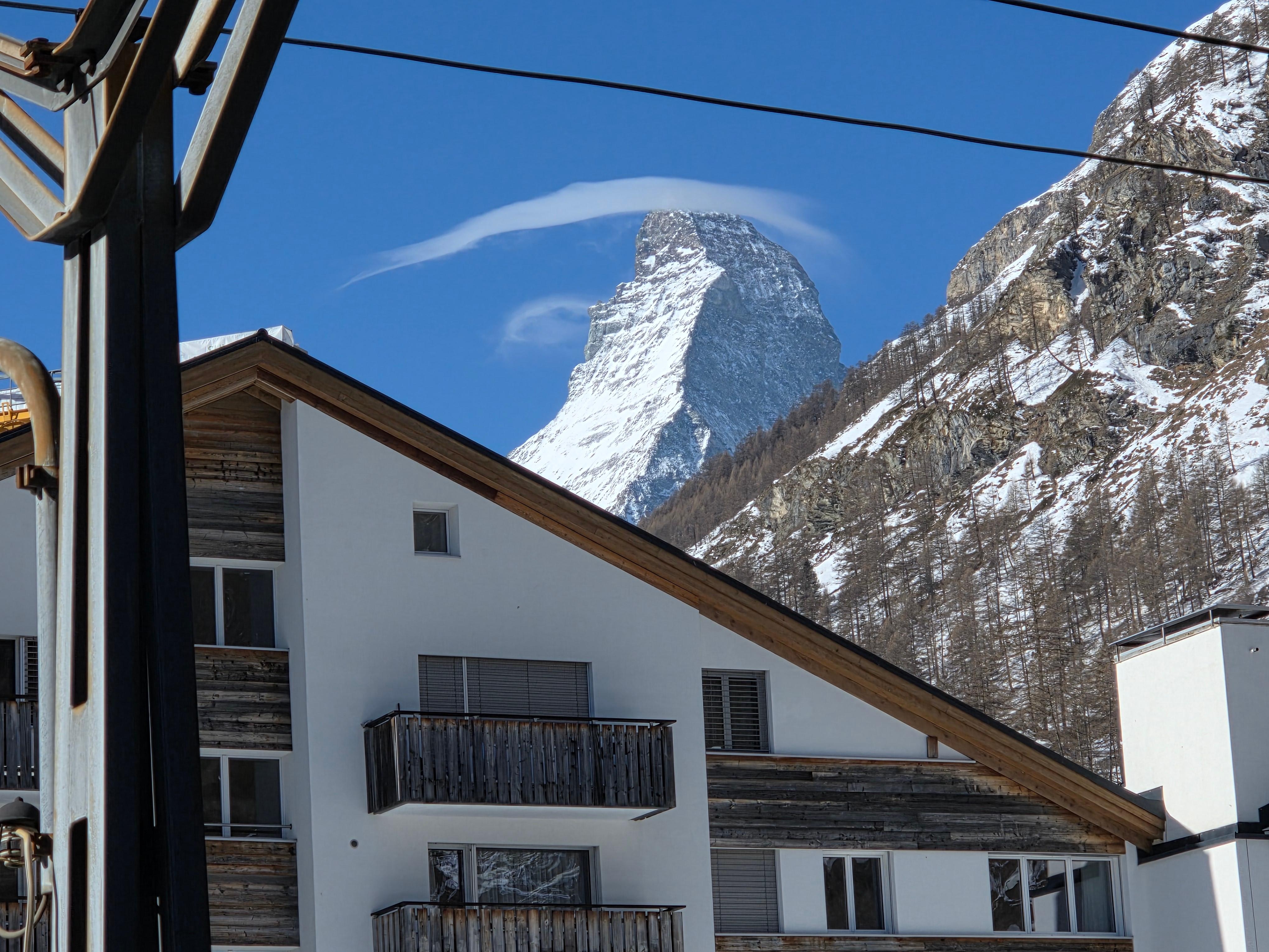 Photo of Zermatt from the hotel room balcony. :-)
