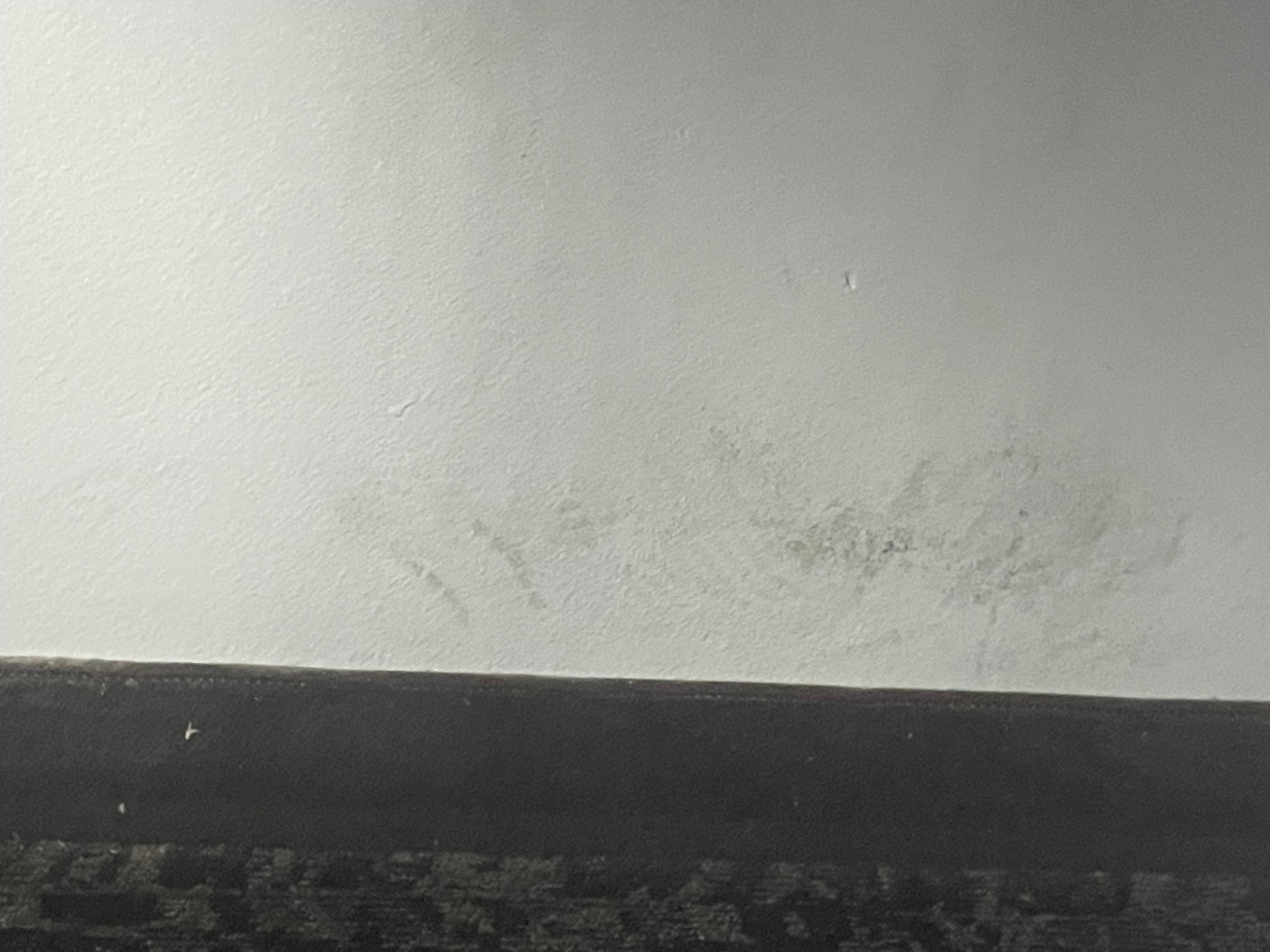 The walls were dirty 