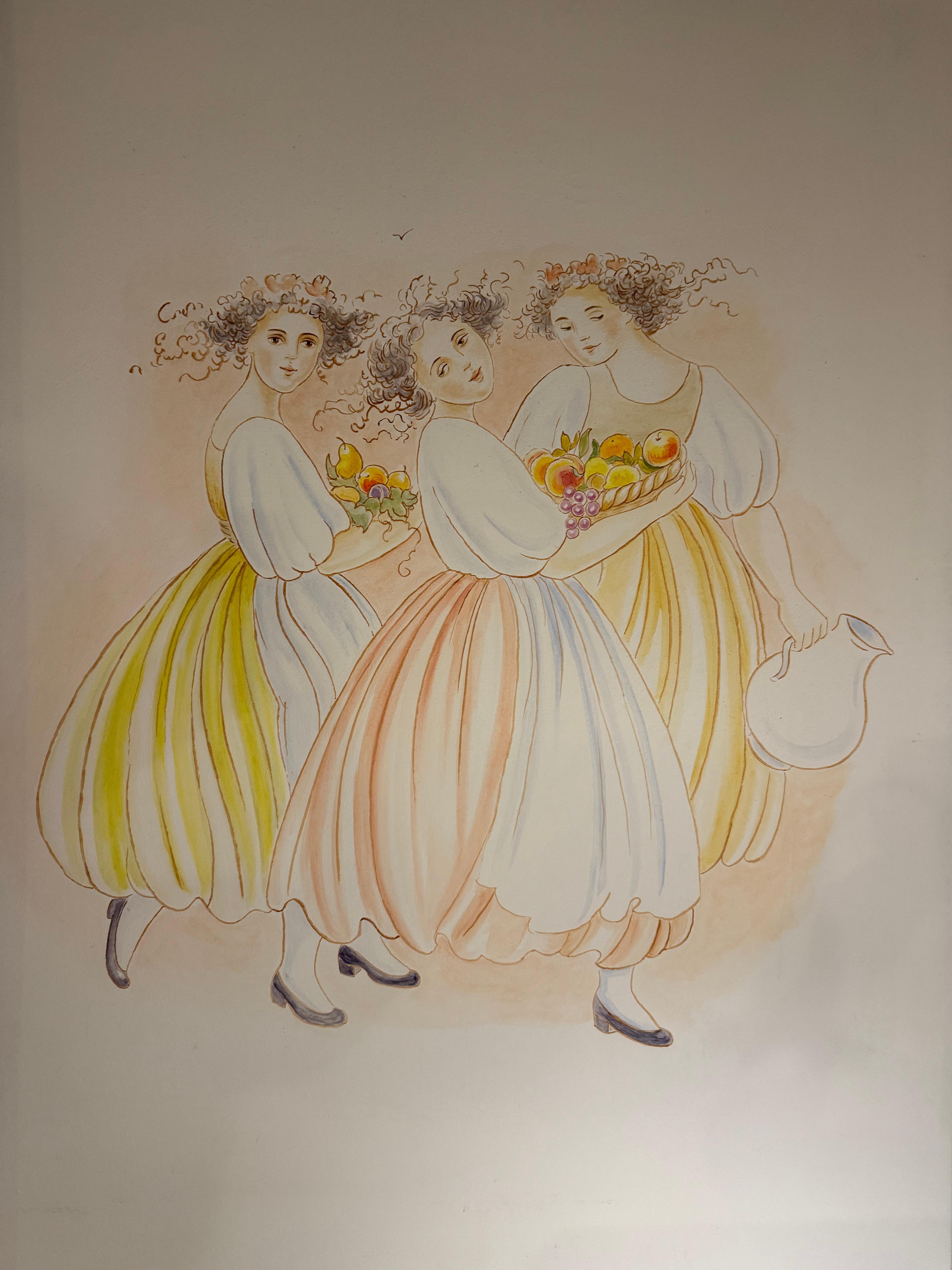 En af de fine vægdekorationer på værelset 