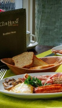 El desayuno irlandés delicioso.