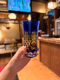 Beautiful glass used during dinner