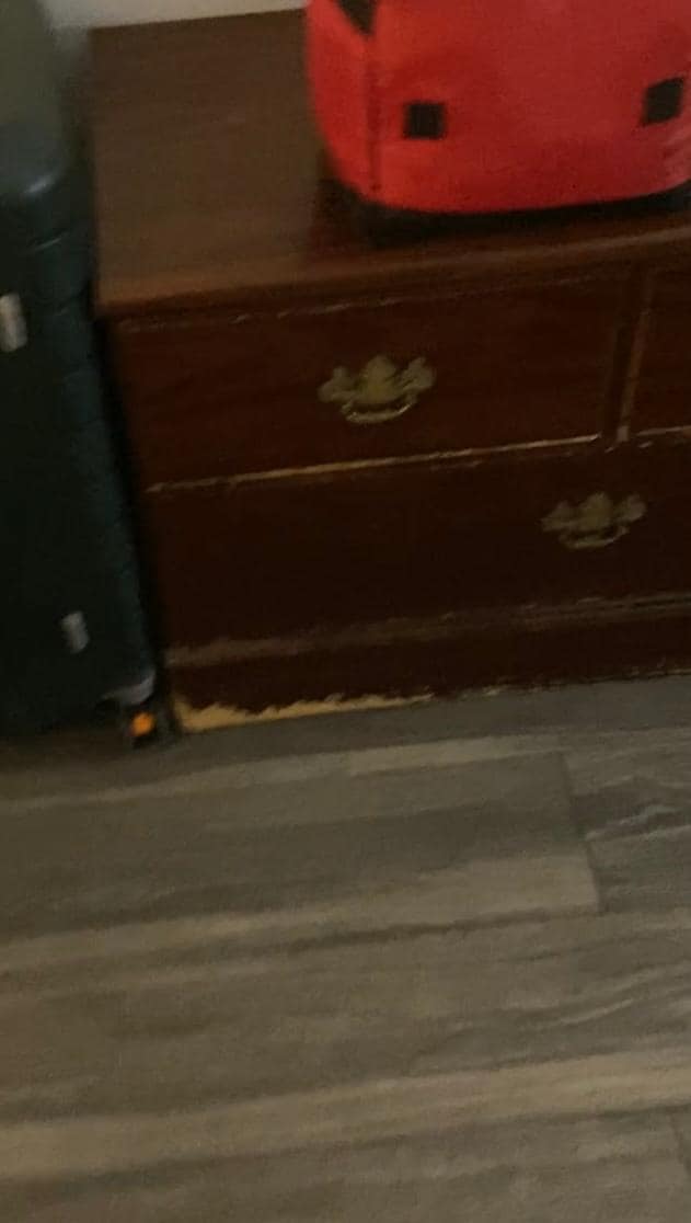 Damaged dresser